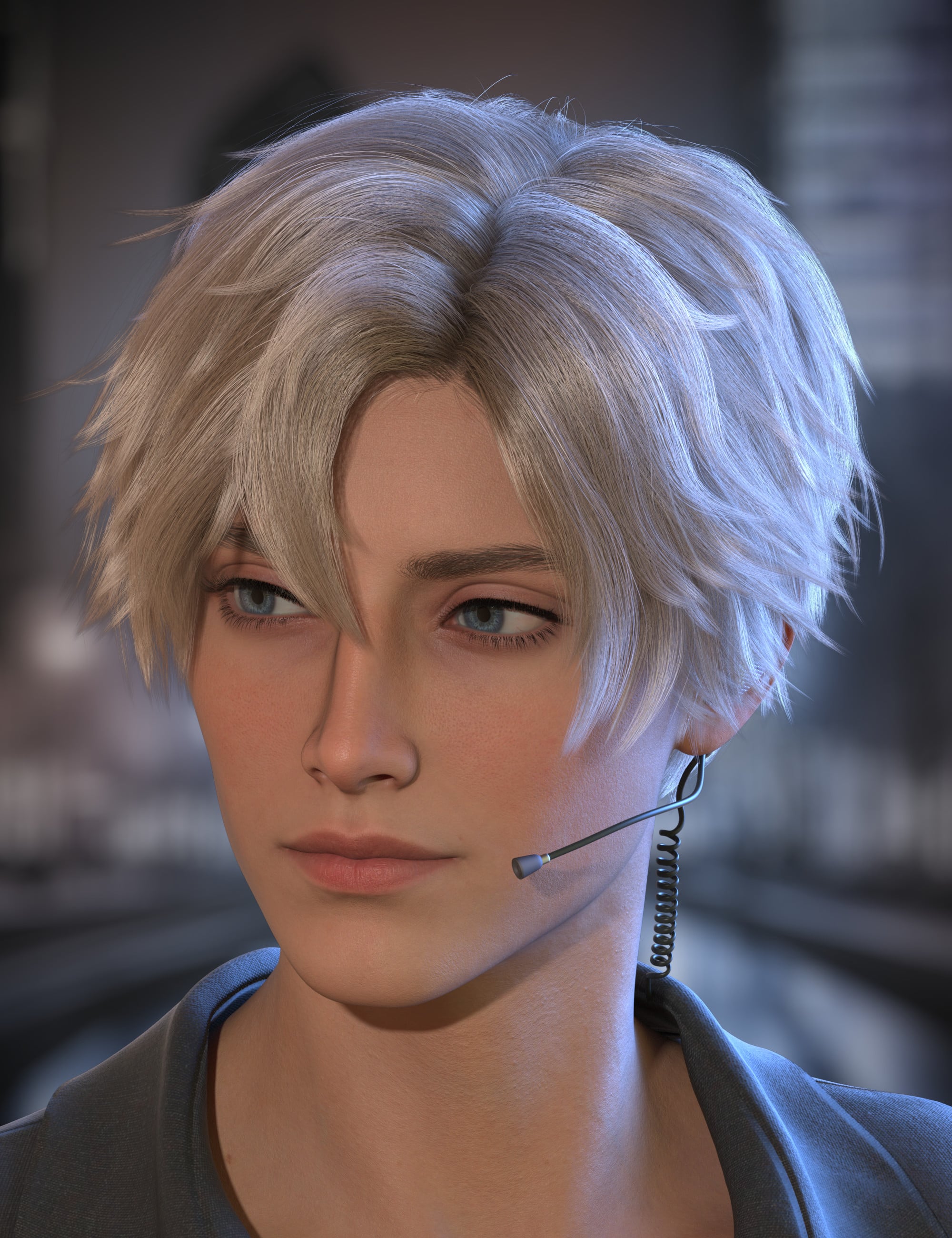ALO Elias Hair for Genesis 9, 8 and 8.1 Male | Daz 3D