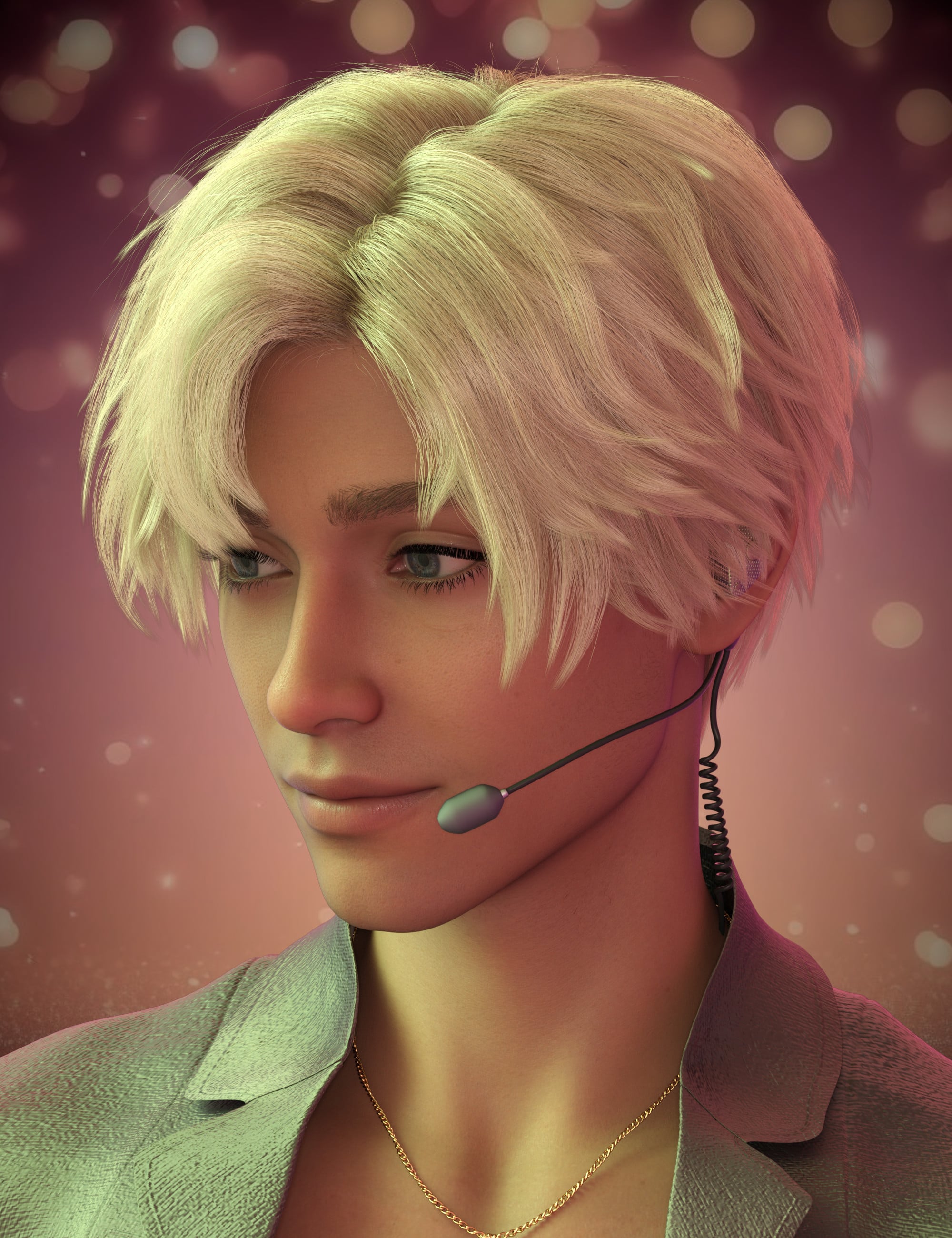 ALO Elias Hair for Genesis 9, 8 and 8.1 Male | Daz 3D