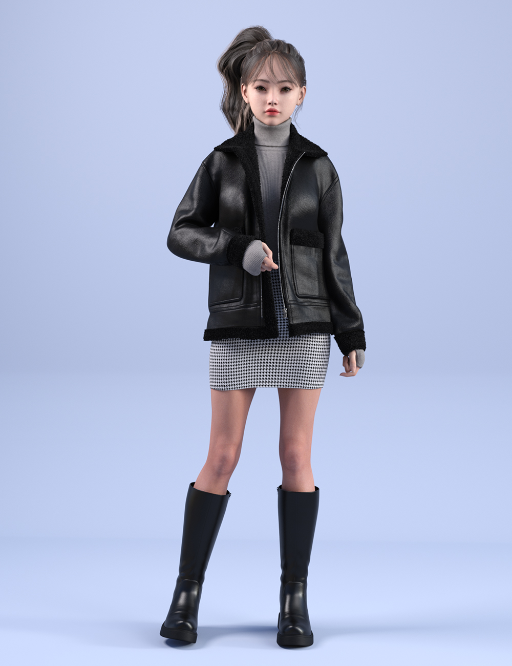 dForce HnC24 Mustang Jacket Outfit for Genesis 9 | Daz 3D