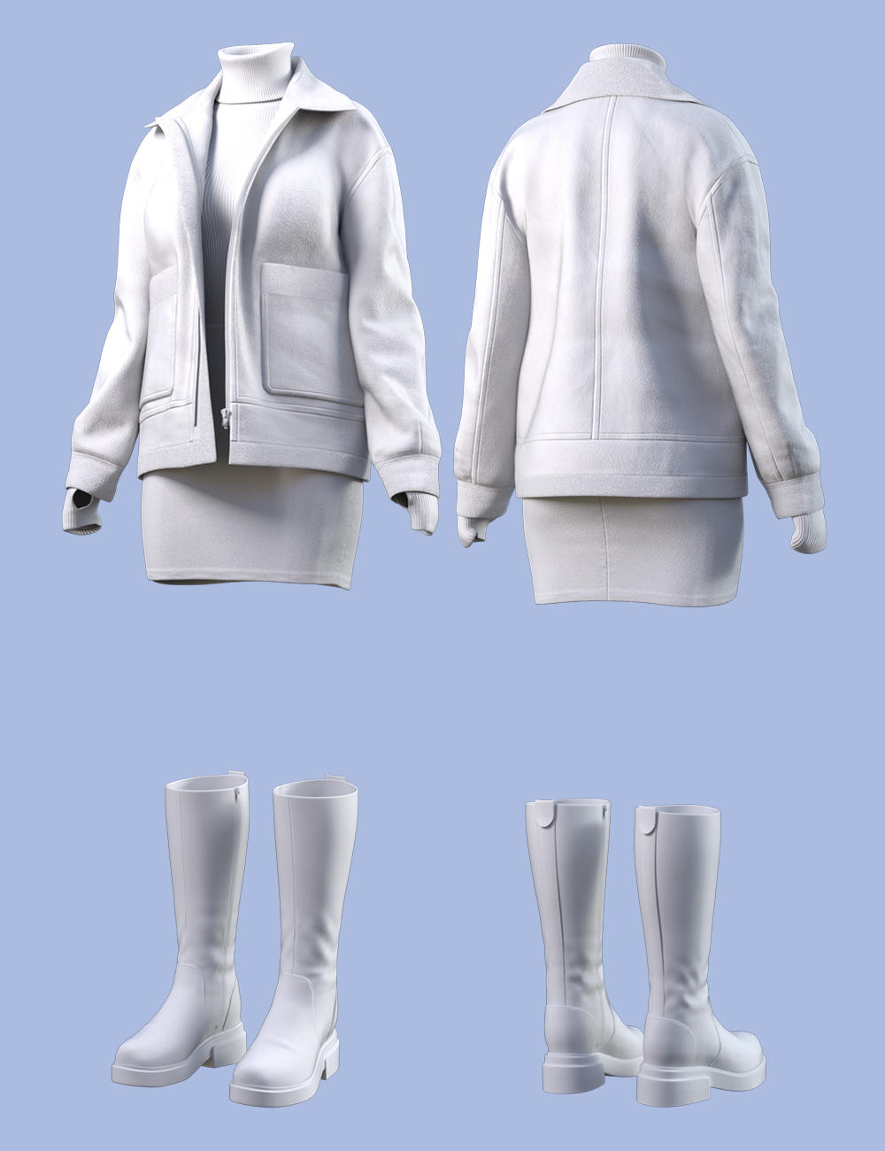 dForce HnC24 Mustang Jacket Outfit for Genesis 9 | Daz 3D