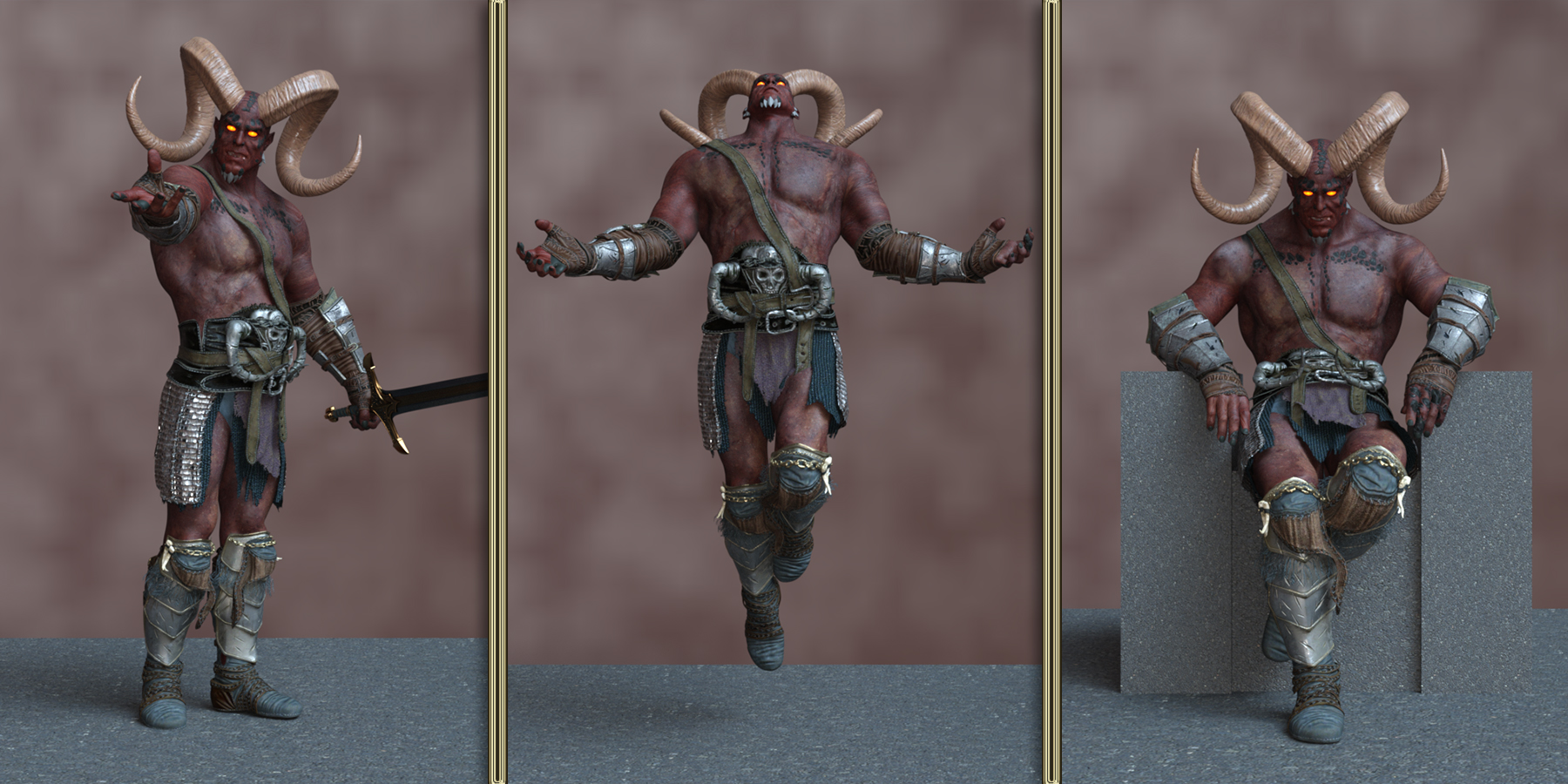 Summoned Demon Poses for Astaroth 9 | Daz 3D