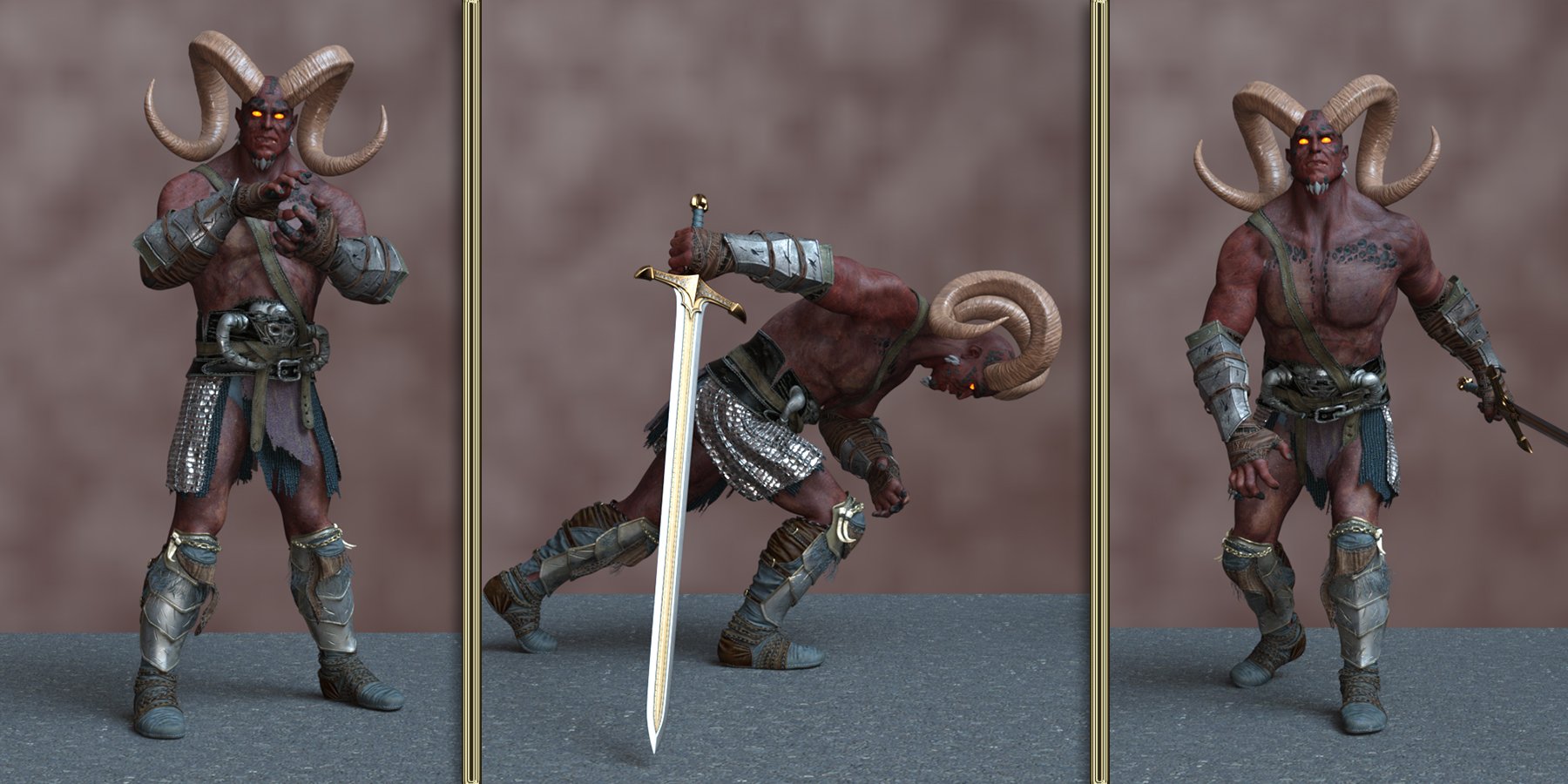 Summoned Demon Poses for Astaroth 9 | Daz 3D