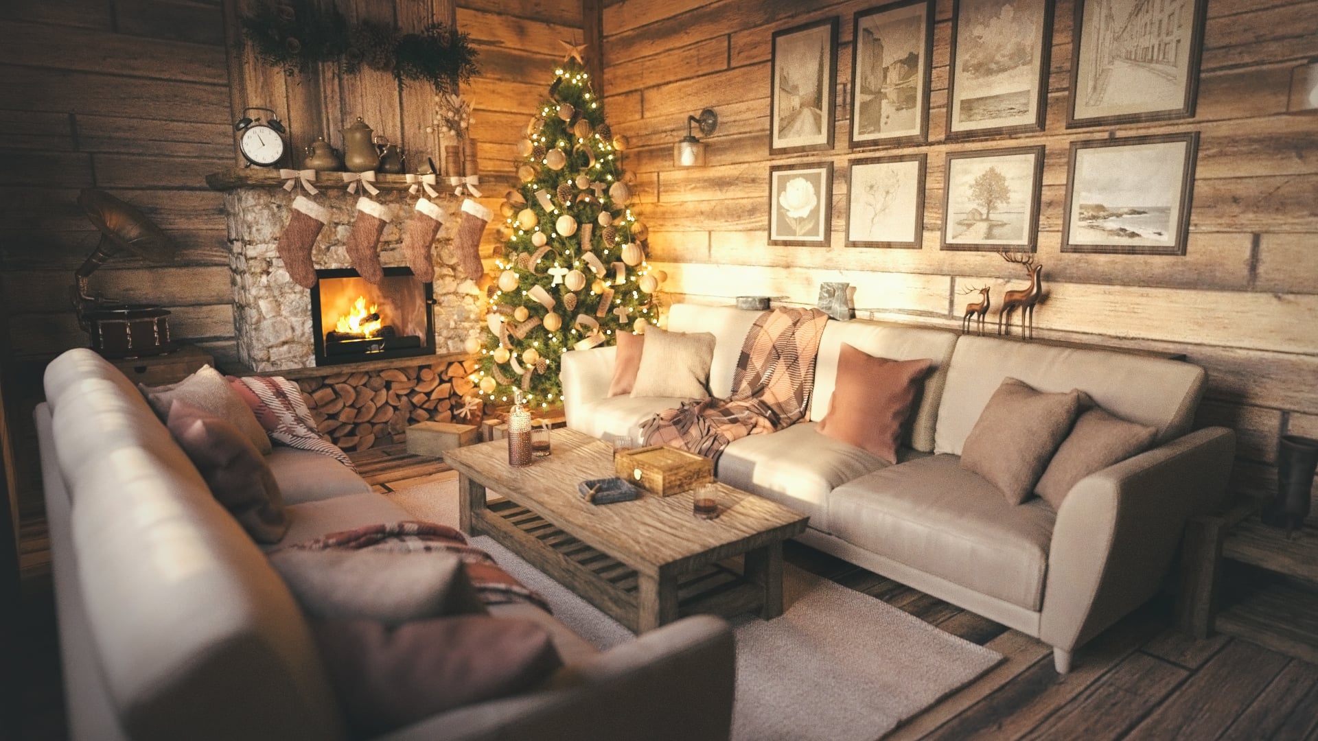 Rustic Christmas Cabin ⋆ Freebies Daz 3D