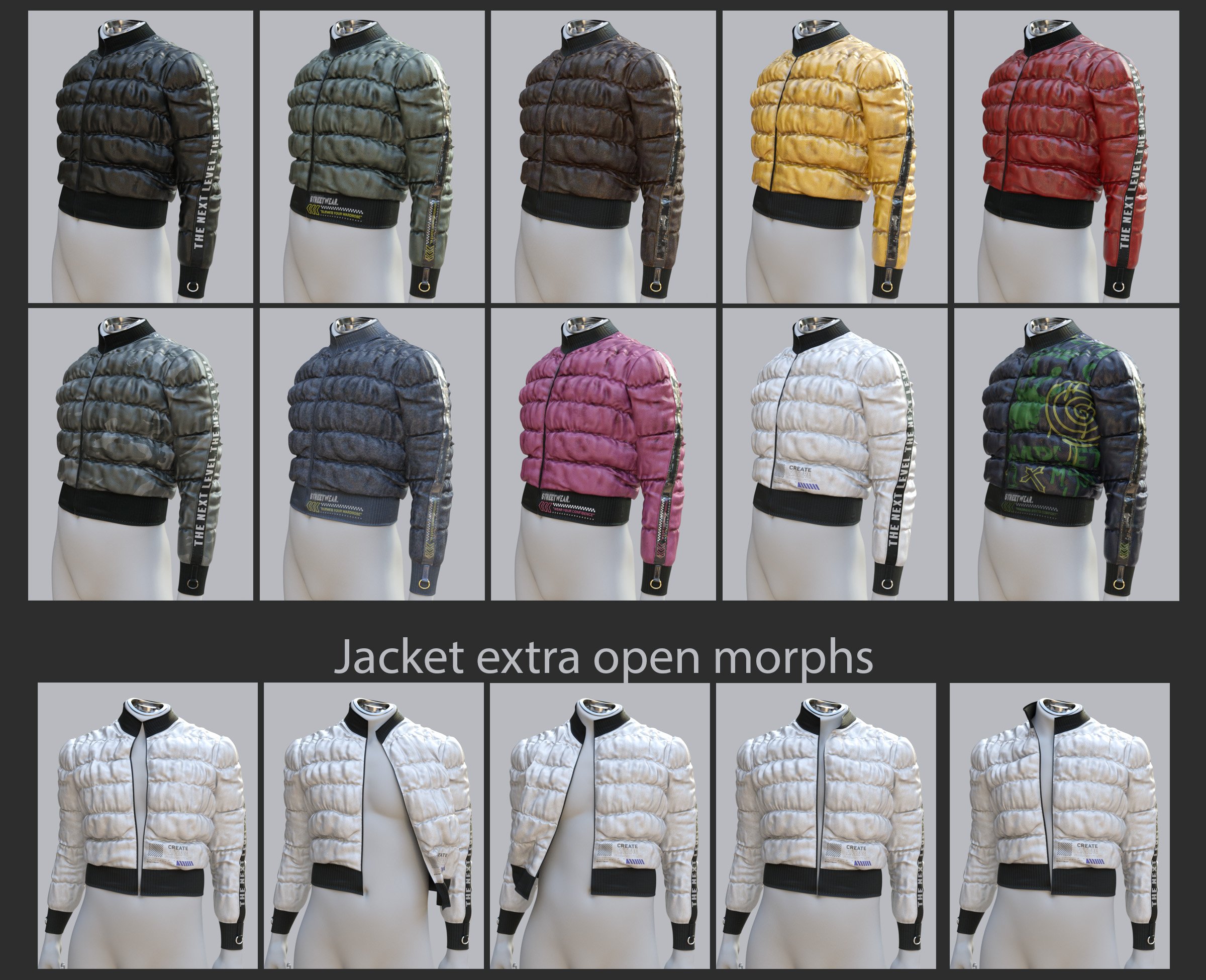 Boyfriend Puffer Jacket for Genesis 9 | Daz 3D