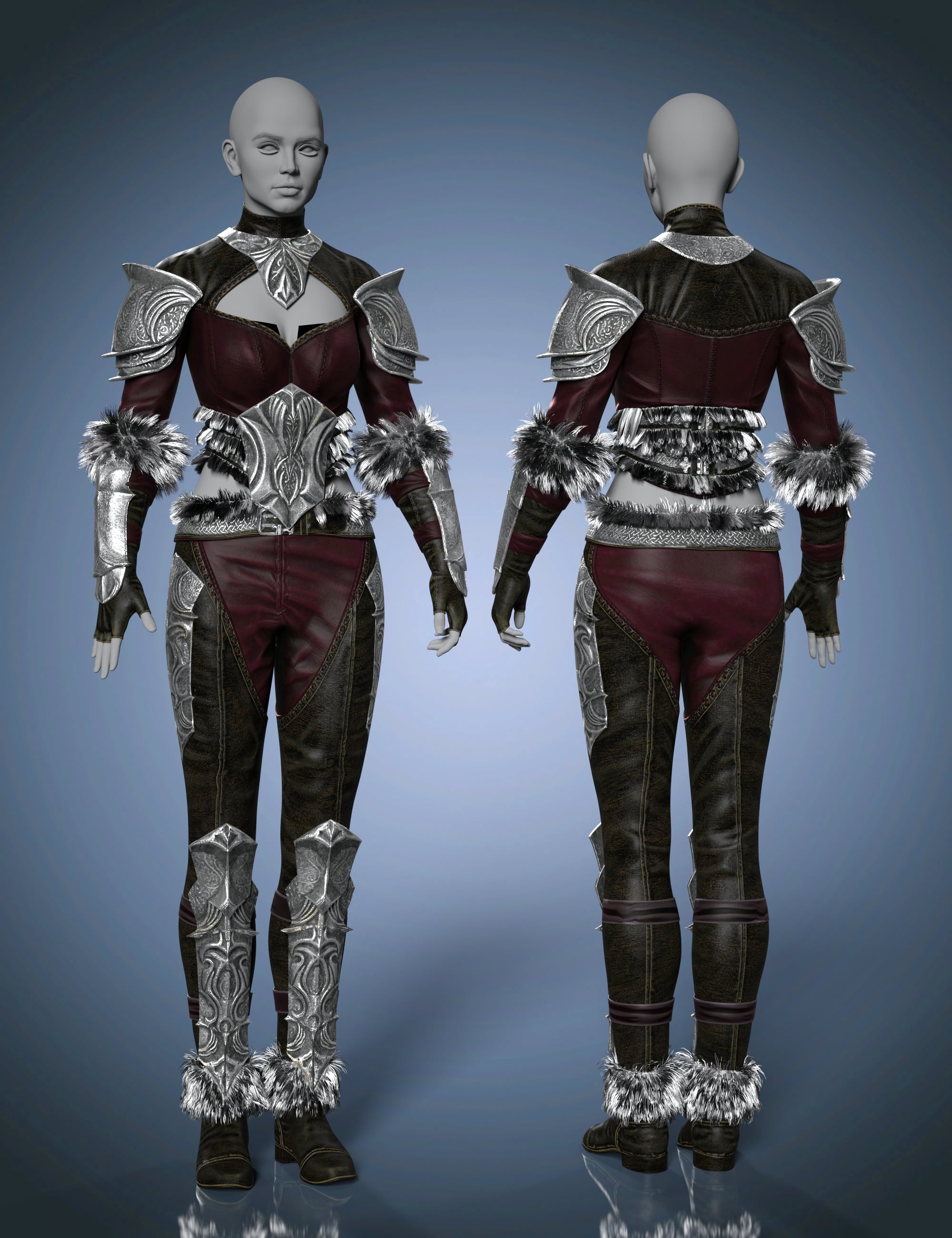 dForce Battle Maiden Outfit for Genesis 9 | Daz 3D