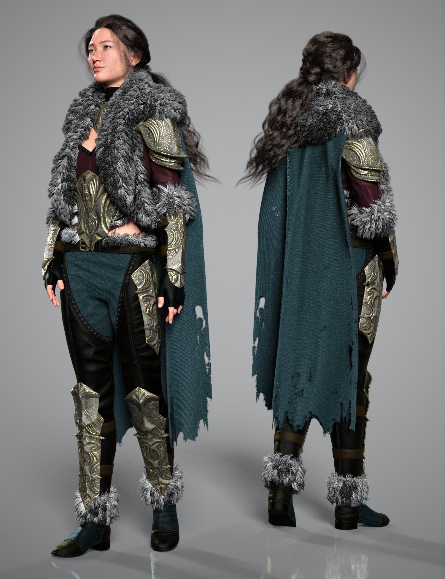 dForce Battle Maiden Outfit Texture Add-On ⋆ 3d-stuff Community