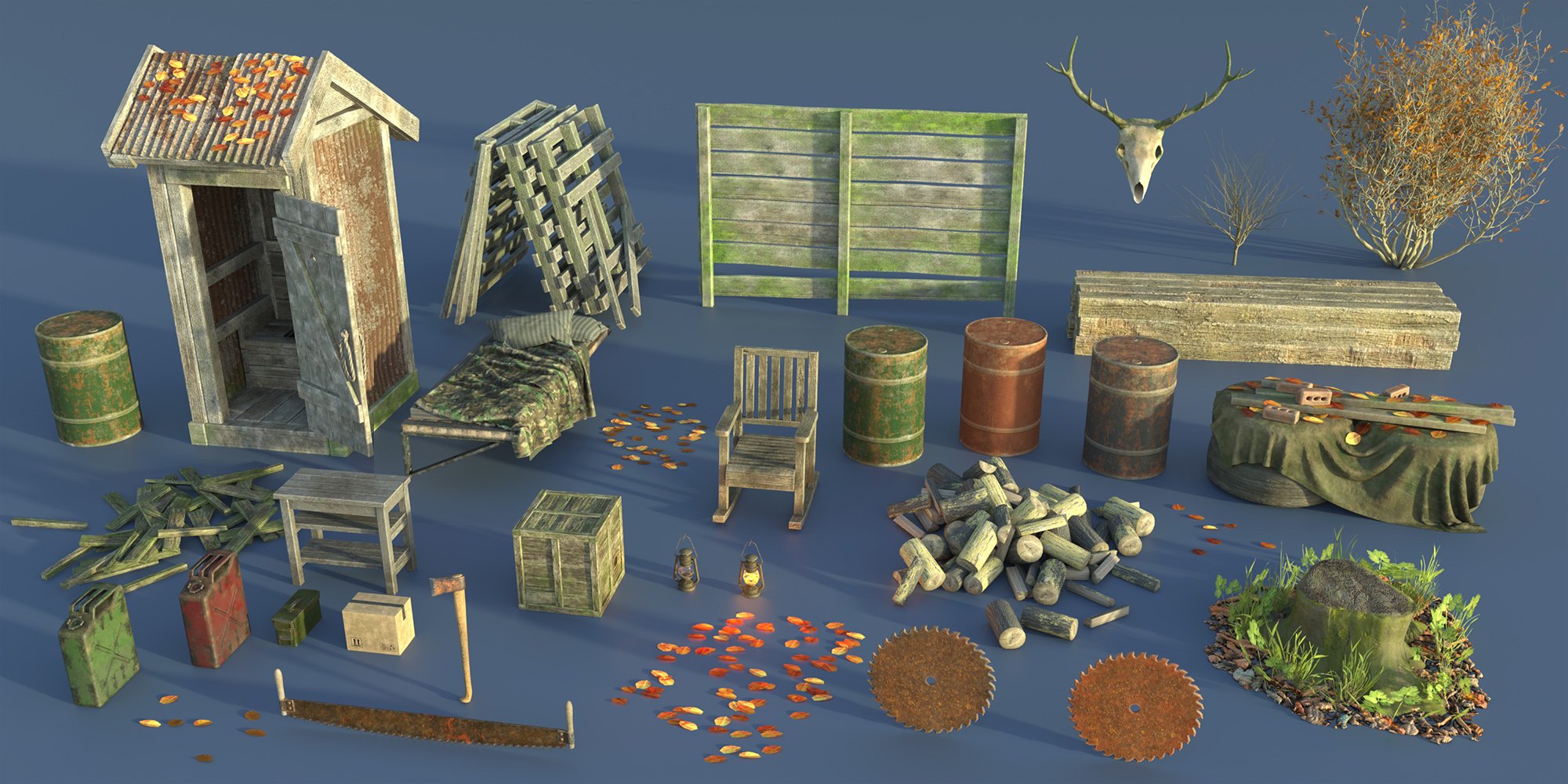 Backwater Shack and Props | Daz 3D