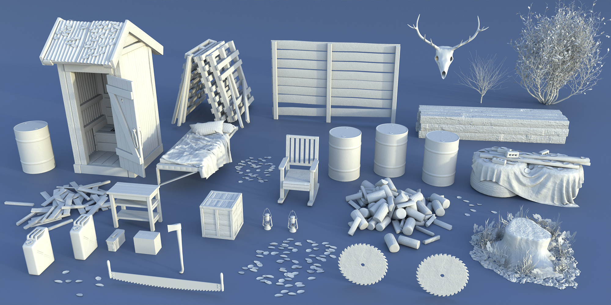 Backwater Shack and Props | Daz 3D