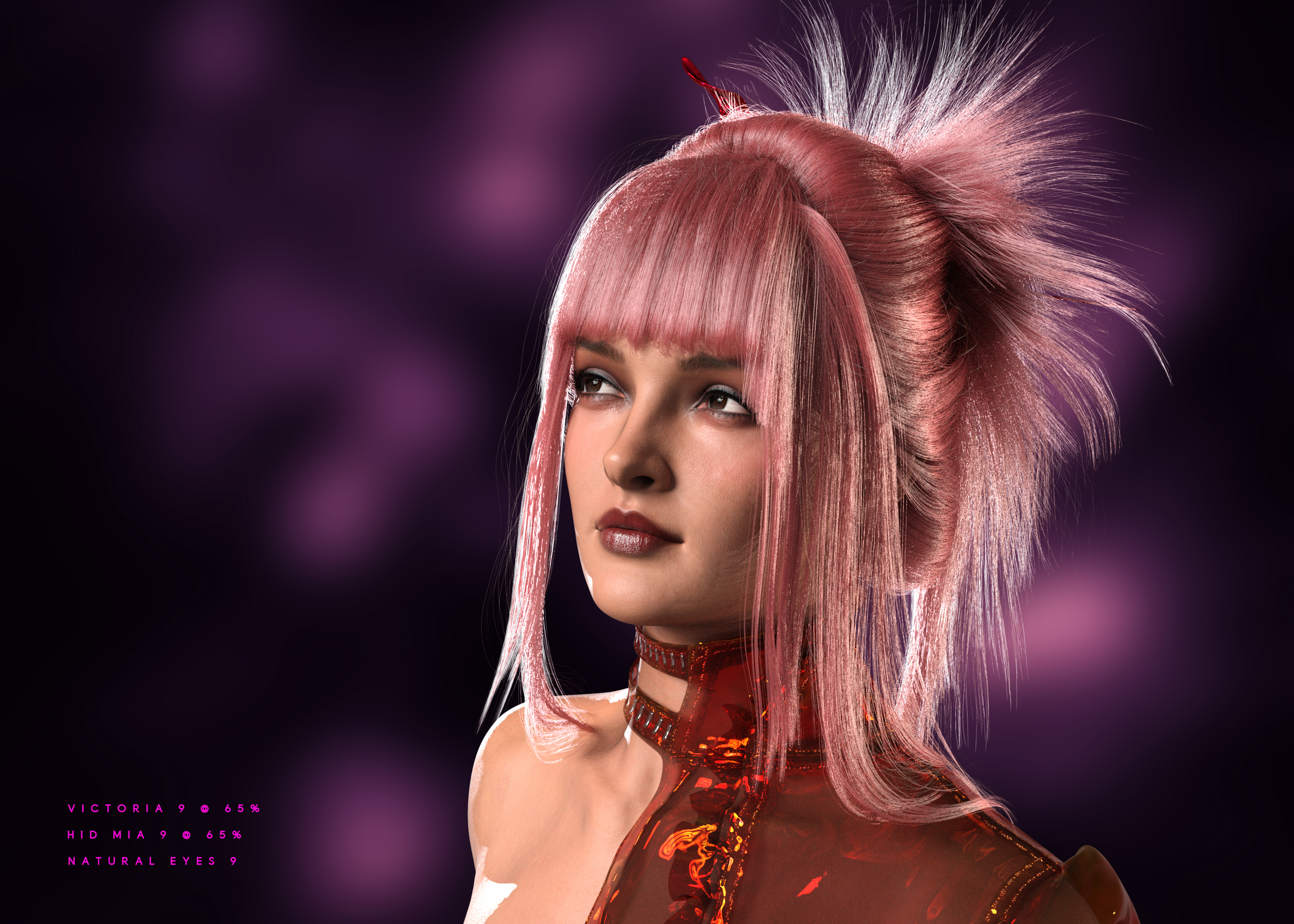 dForce Cyber Attack Hair for Genesis 9 | Daz 3D