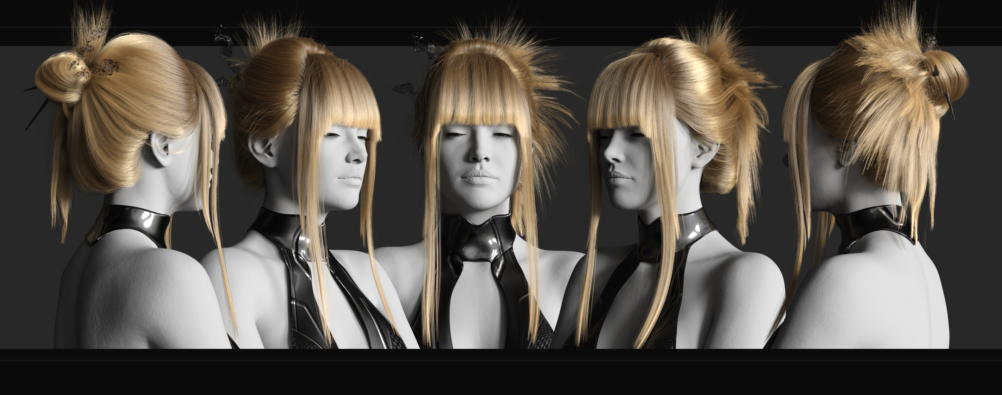 dForce Cyber Attack Hair for Genesis 9 | Daz 3D