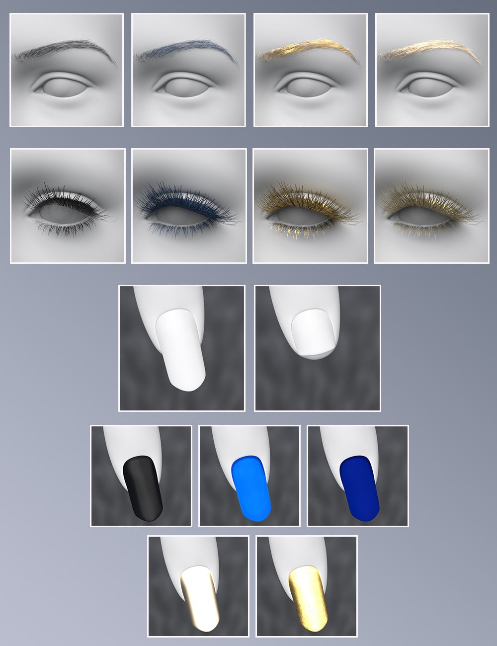 Blue Textures Set for Genesis 9 | Daz 3D