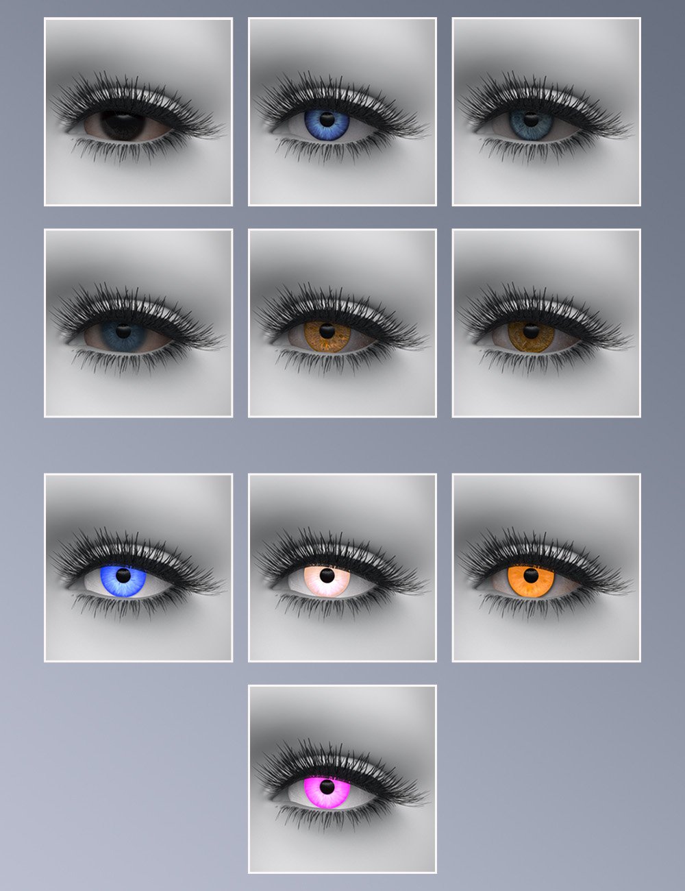 Blue Textures Set for Genesis 9 | Daz 3D