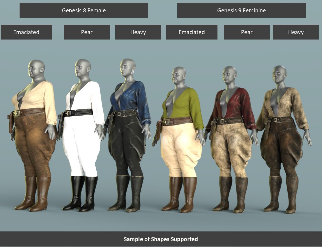 dForce Storm Raider Outfit for Genesis 9 and 8 Female | Daz 3D
