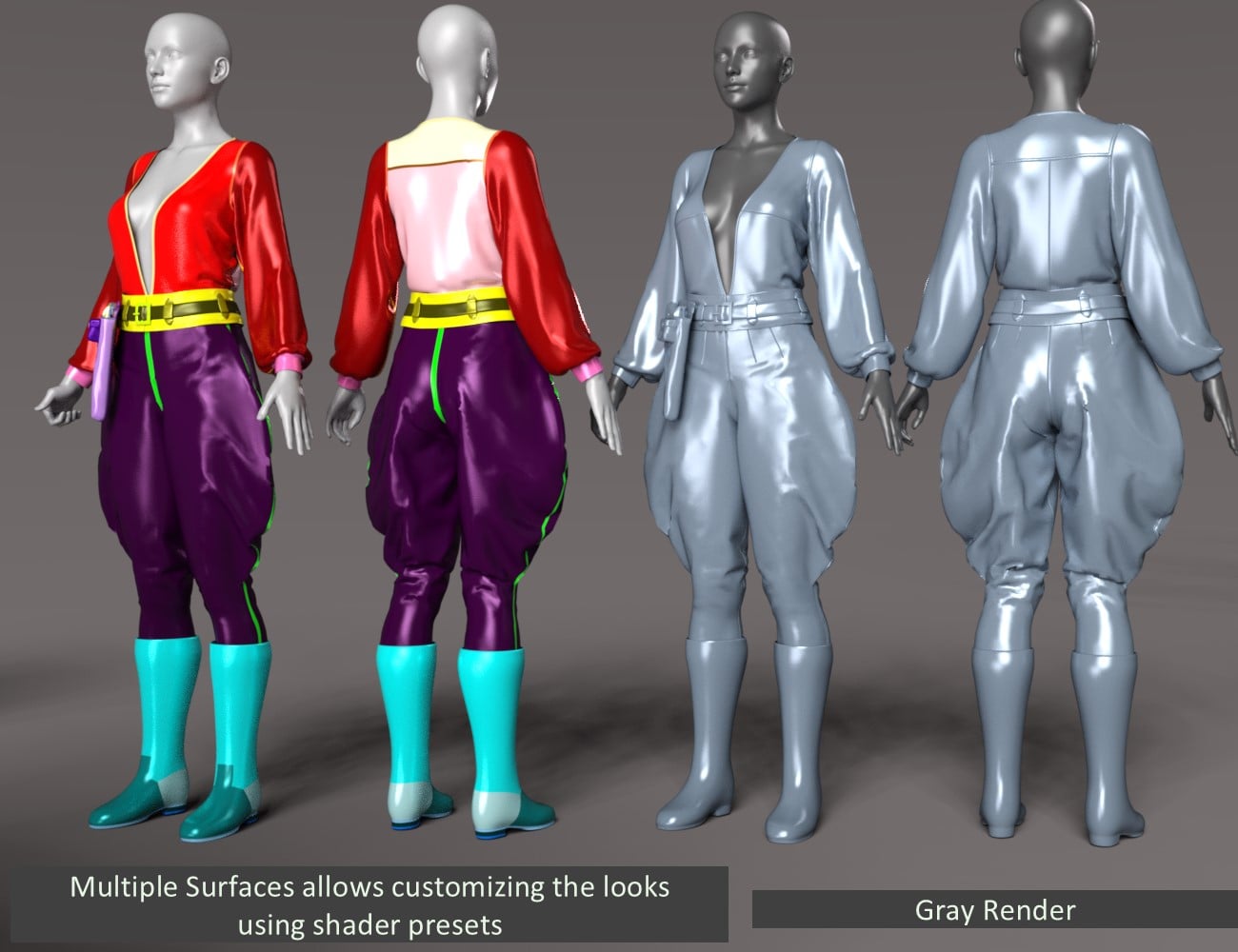 dForce Storm Raider Outfit for Genesis 9 and 8 Female | Daz 3D
