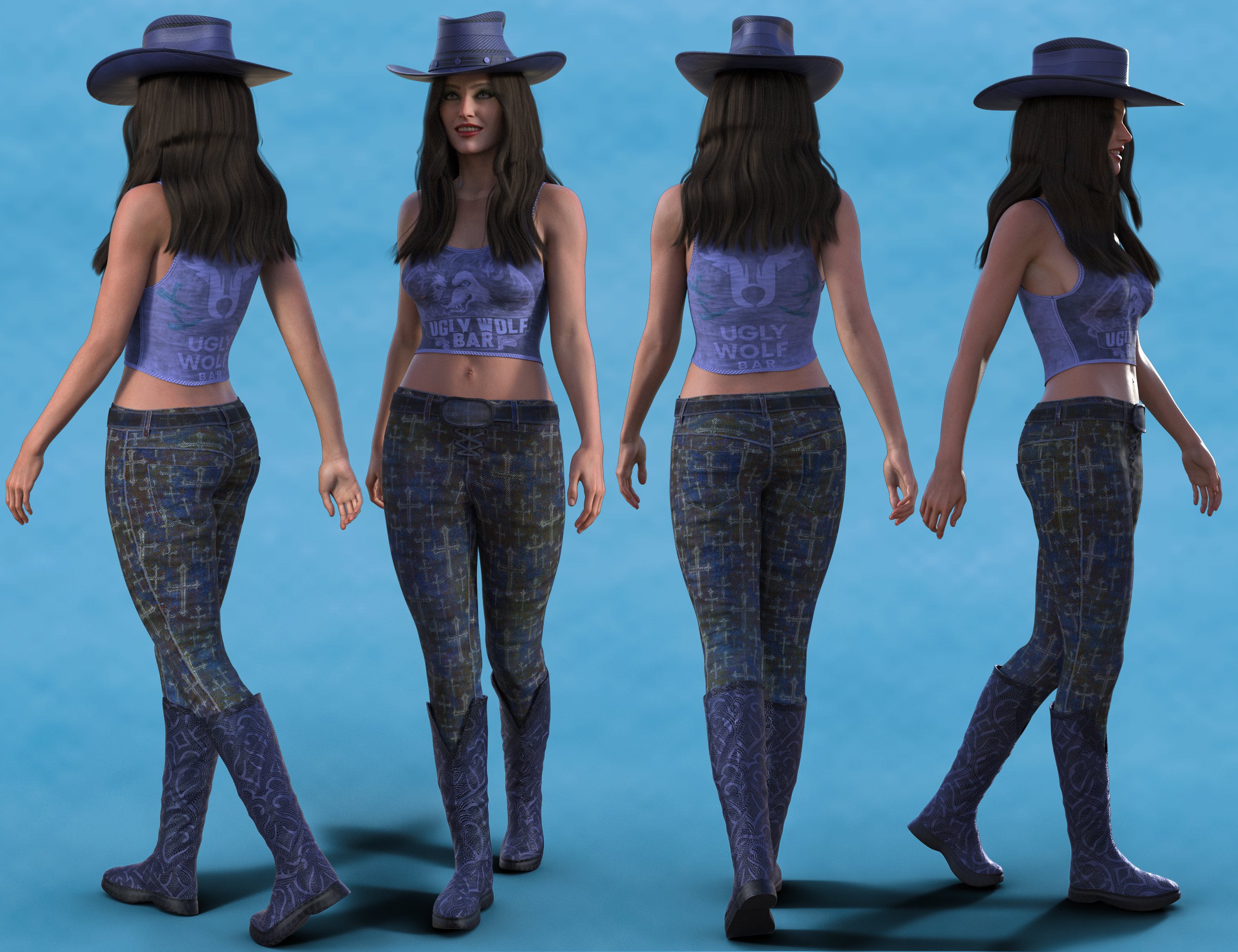 T-Pack FG Bar Outfit Texture Add-on | Daz 3D