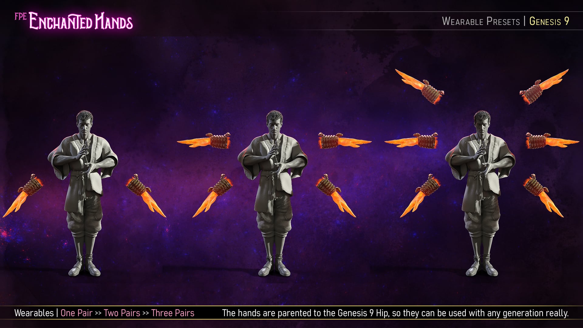 FPE Enchanted Hands for Genesis 9 | Daz 3D