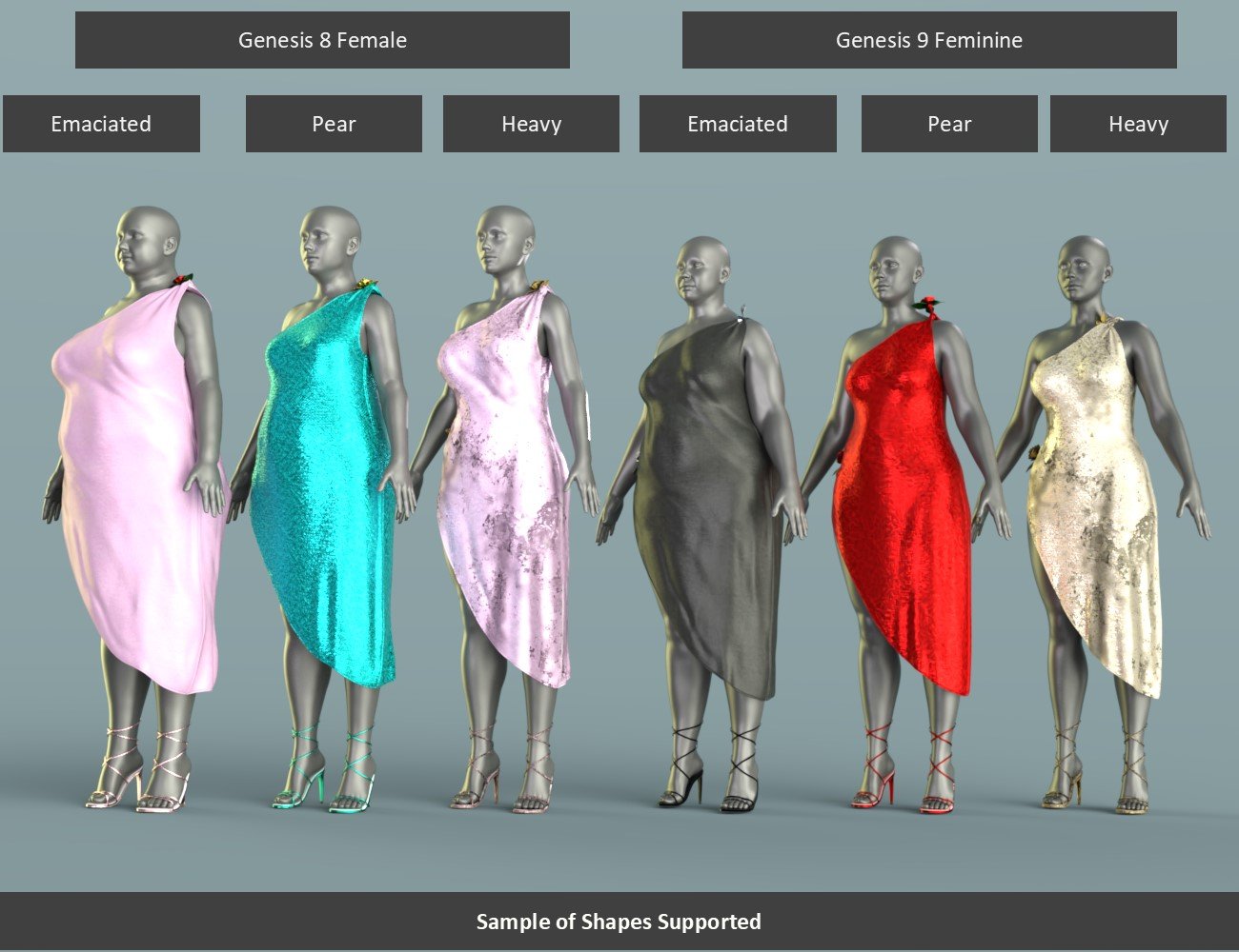 dForce Radiant Dress Genesis 9 and Genesis 8 Female | Daz 3D