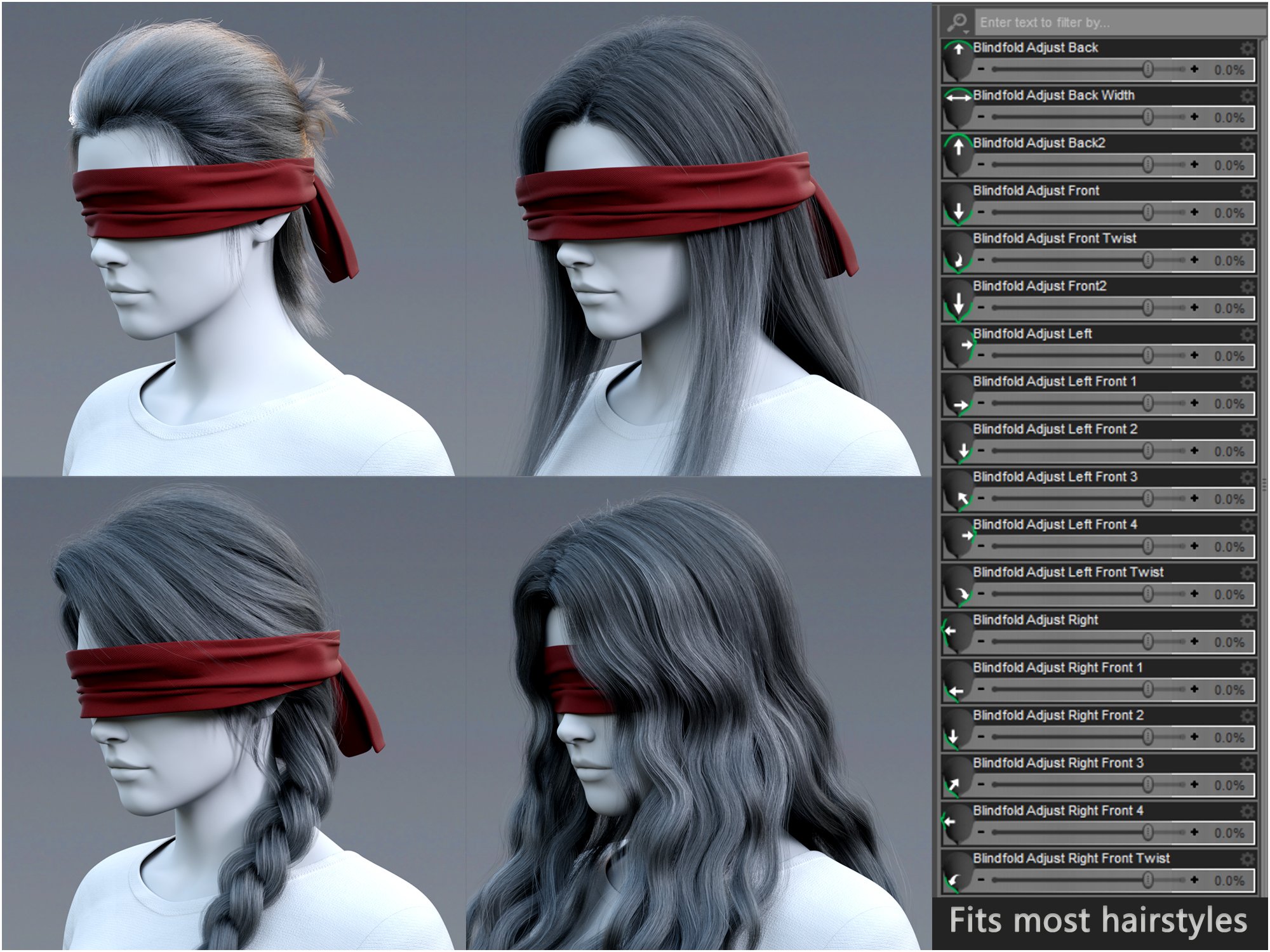 dForce BS Blindfold and Mask Suit for Genesis 9 | Daz 3D