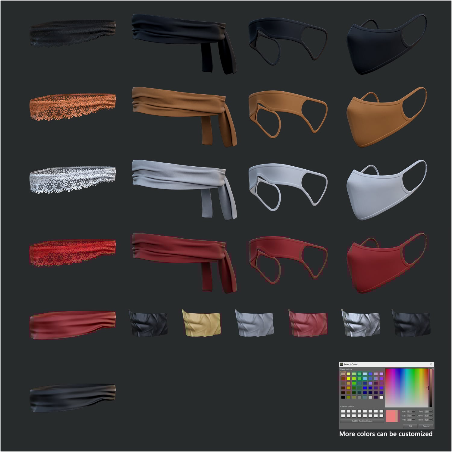 dForce BS Blindfold and Mask Suit for Genesis 9 | Daz 3D