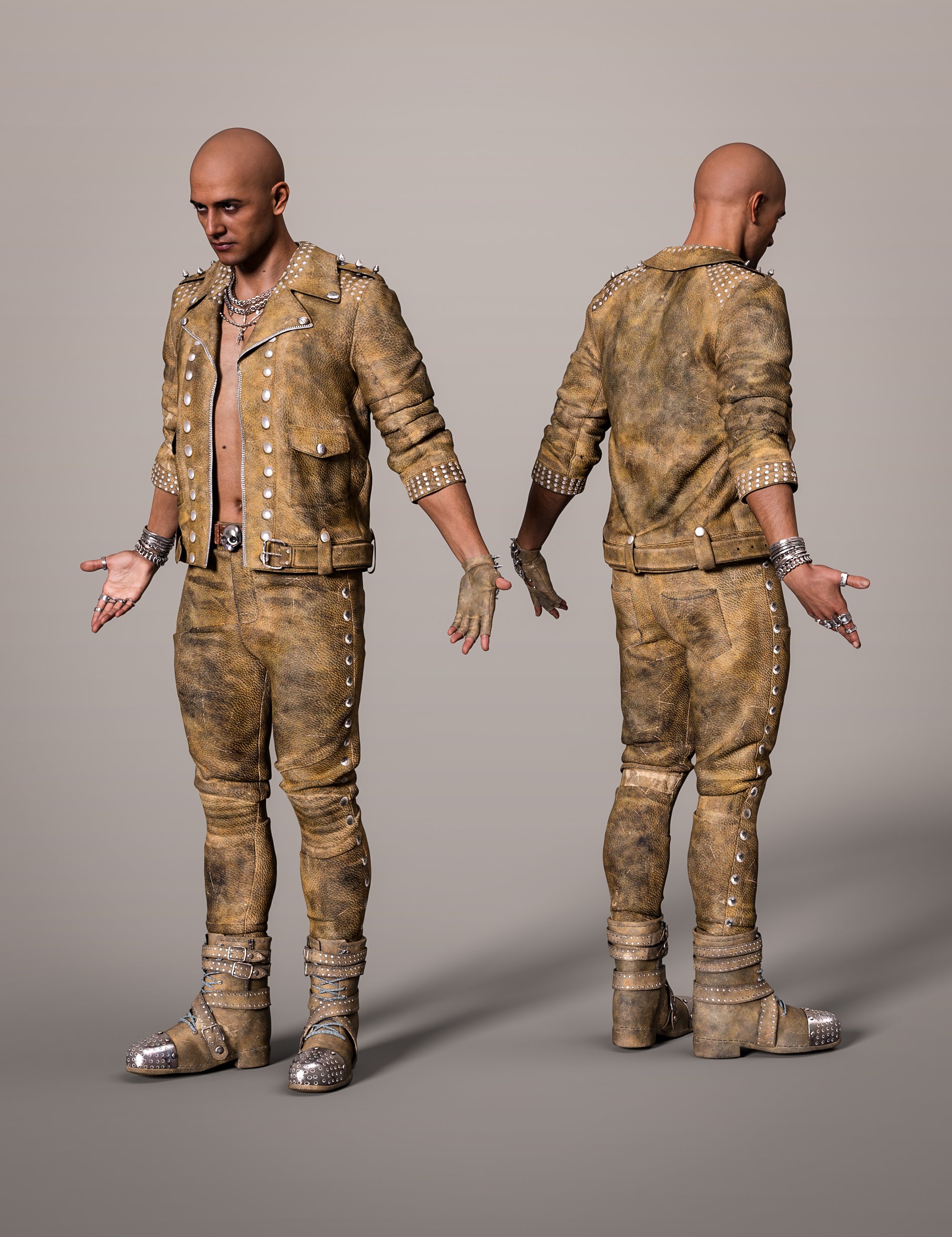 BW Rock Star Blaze Outfit Texture Addon | Daz 3D