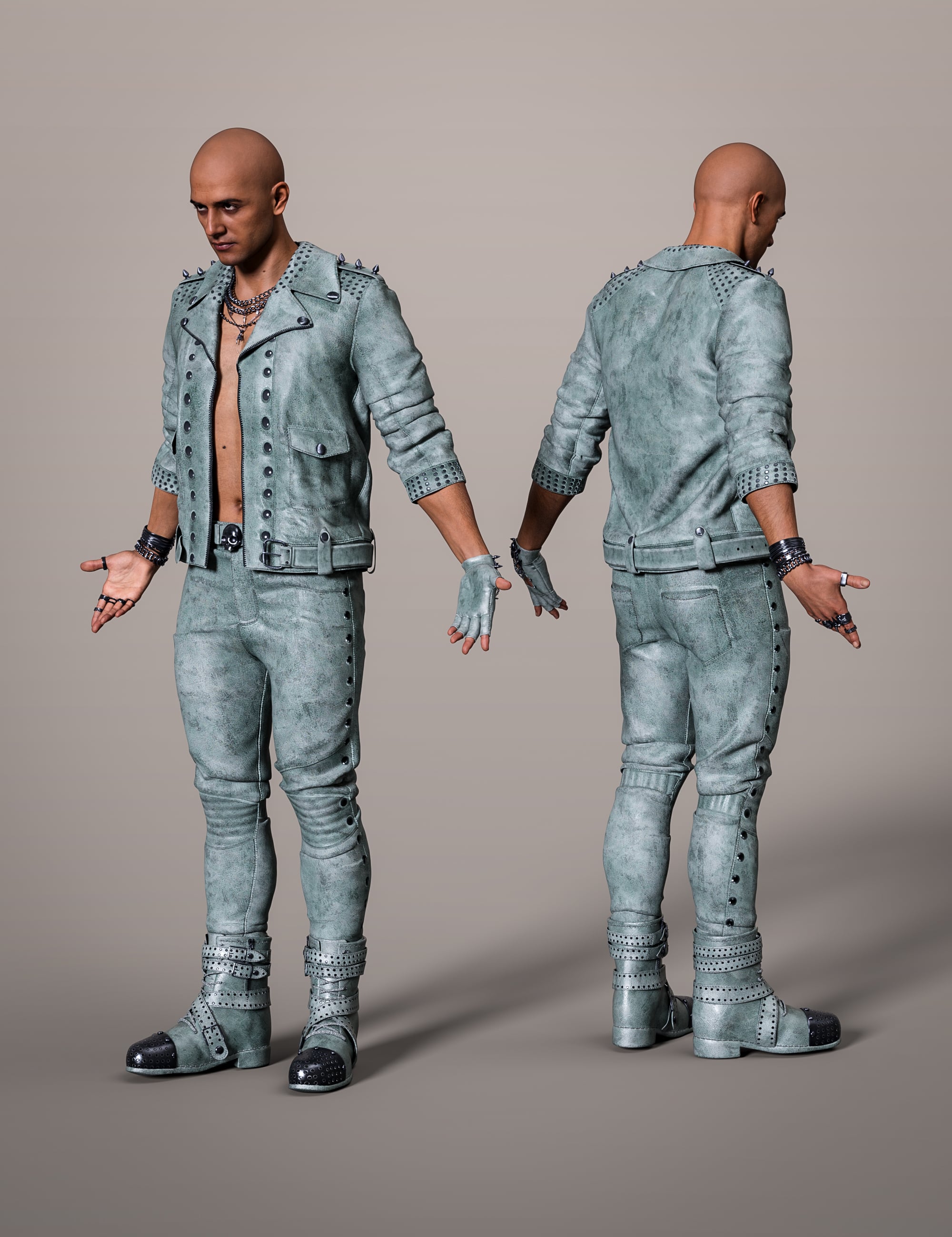BW Rock Star Blaze Outfit Texture Addon | Daz 3D