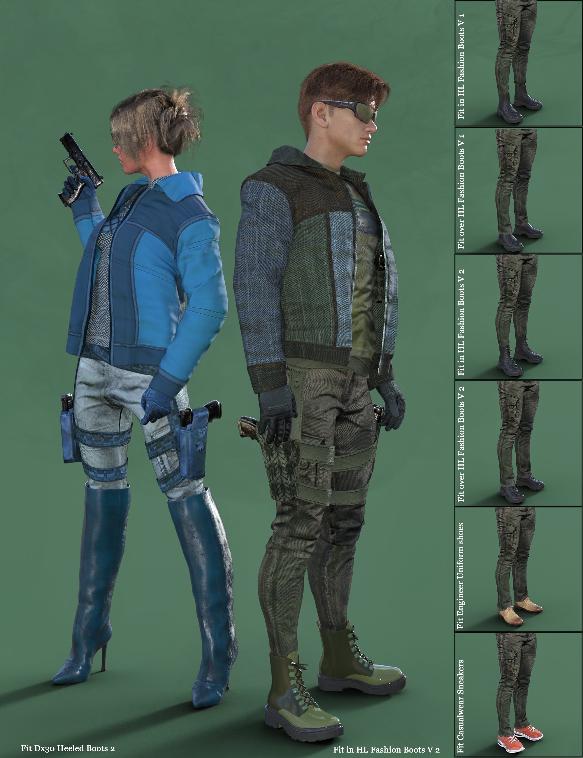 Agent Jones Fit Other Boots | Daz 3D
