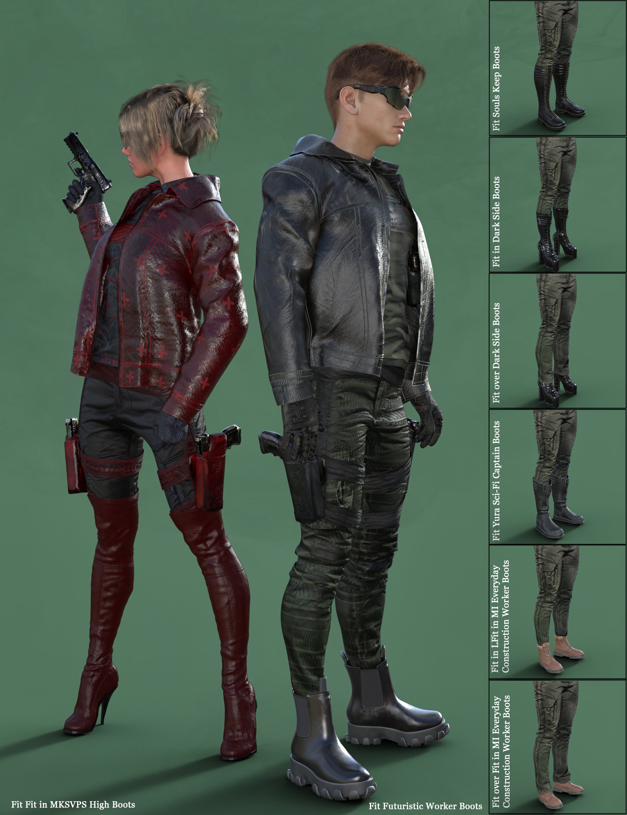Agent Jones Fit Other Boots | Daz 3D