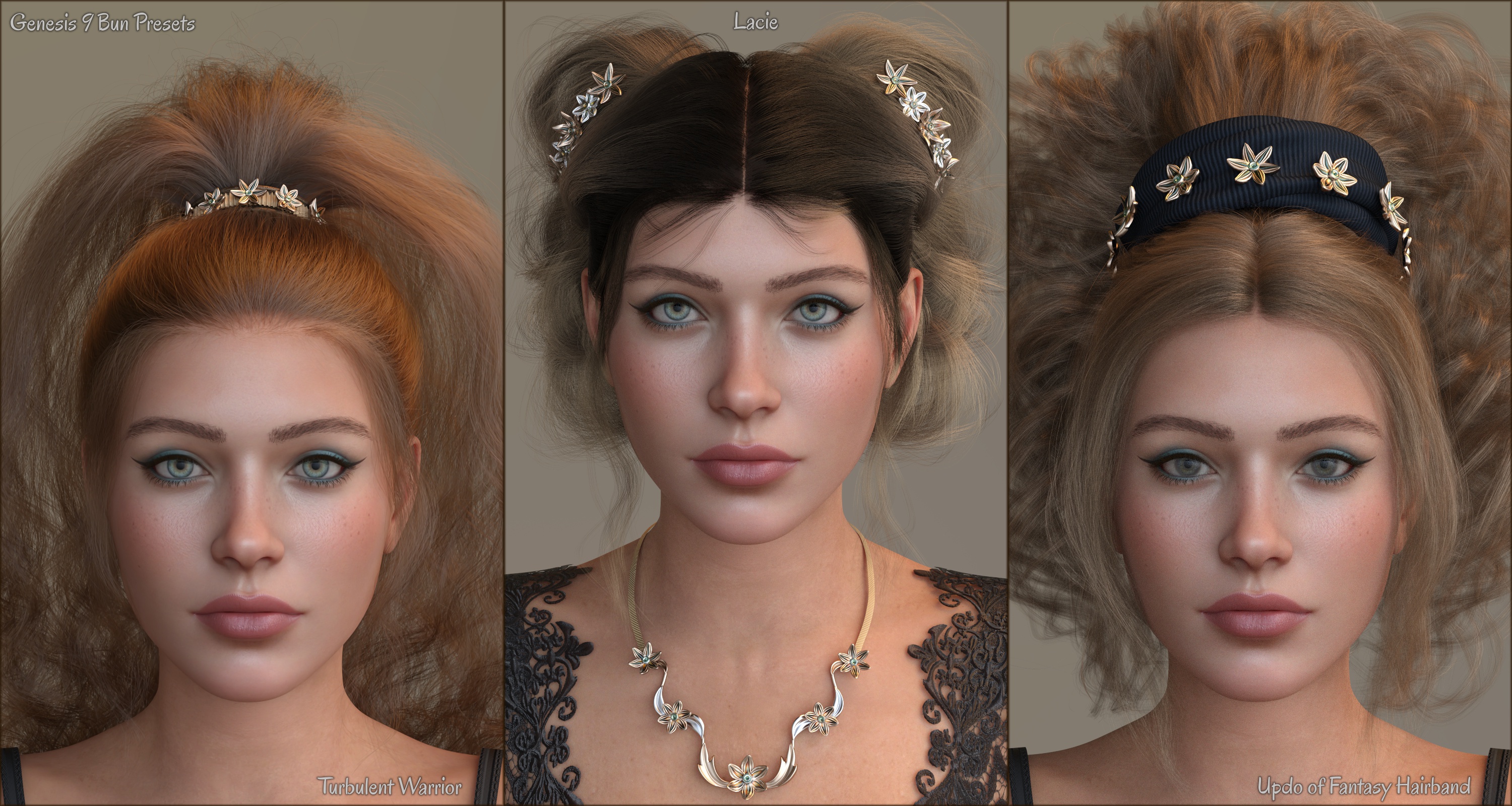 Flower Chique Jewelry Set for Genesis 9 and Genesis 8 Females | Daz 3D