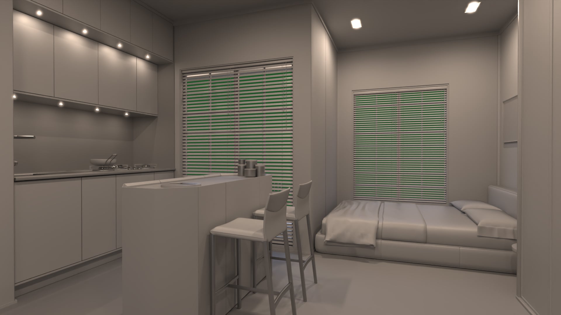 Modern Compact Living Suite | Daz 3D
