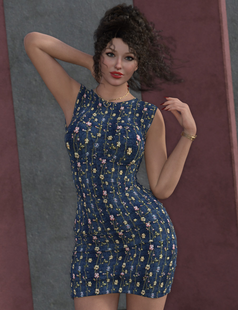 Fashion Dolly Dress for Genesis 9 Add On | Daz 3D