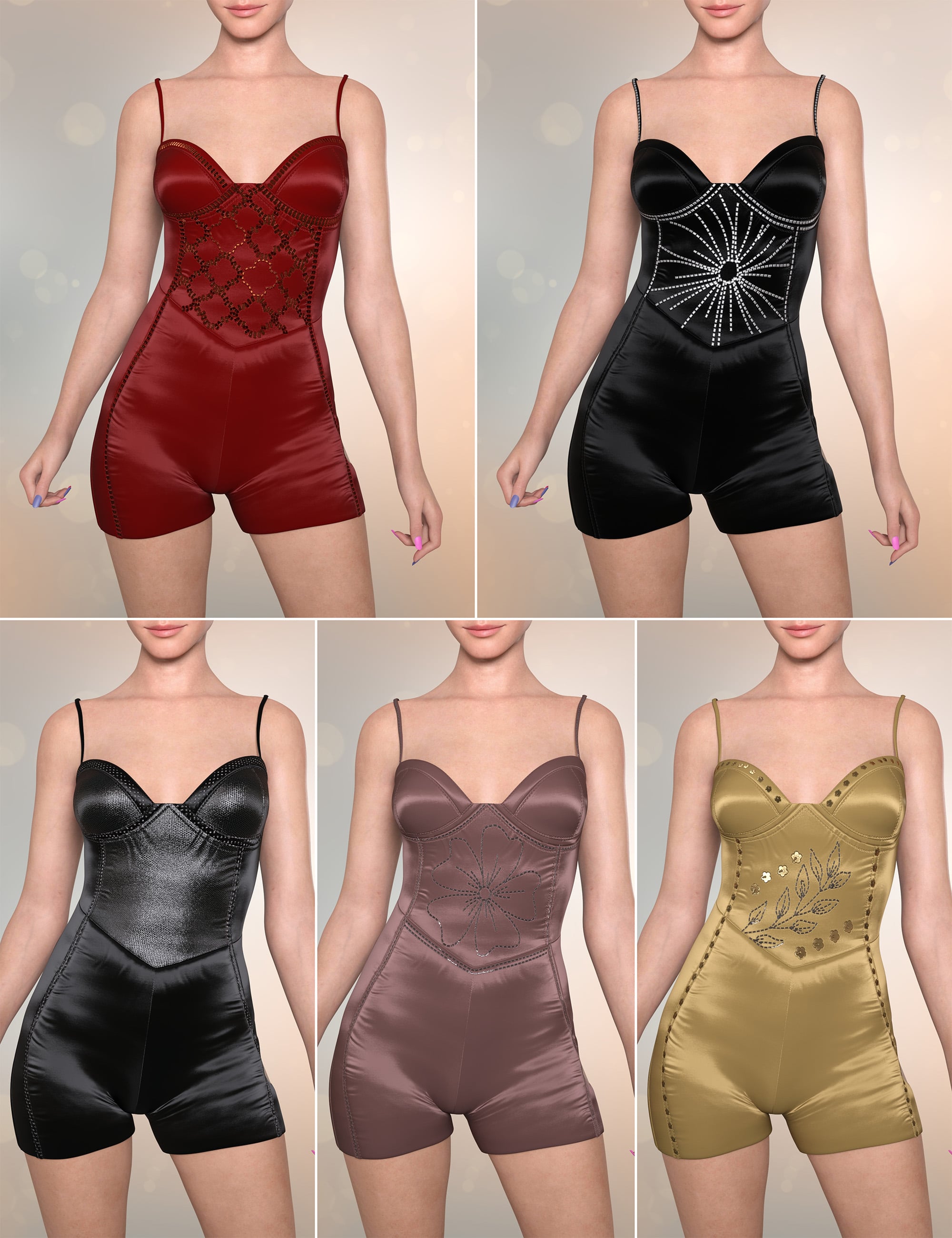 dForce Romy Playsuit for Genesis 9 | Daz 3D