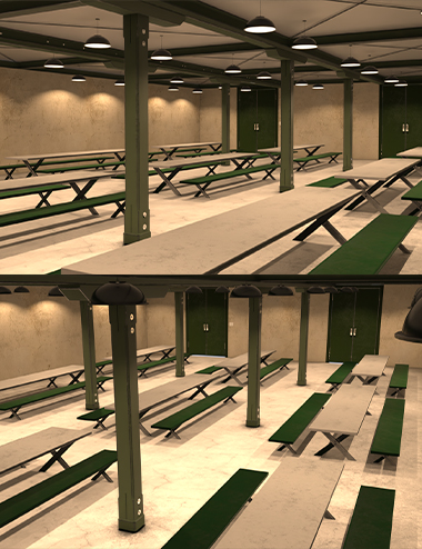 Military Mess Hall | Daz 3D