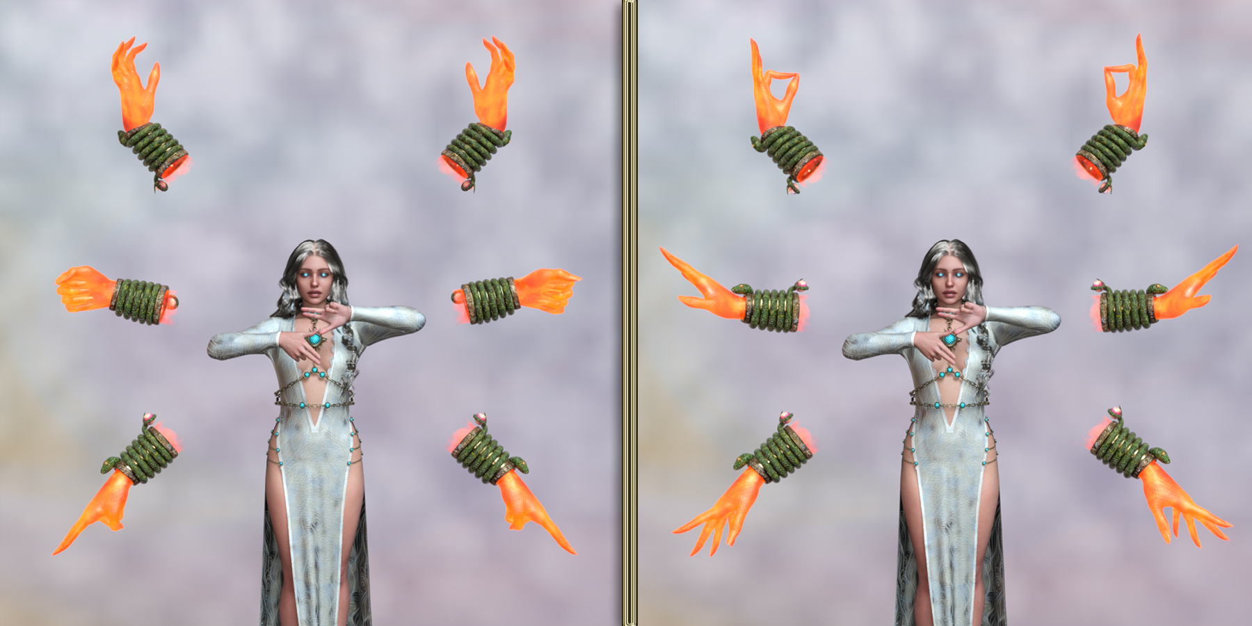 Magic Fighter Poses for Genesis 9 | Daz 3D