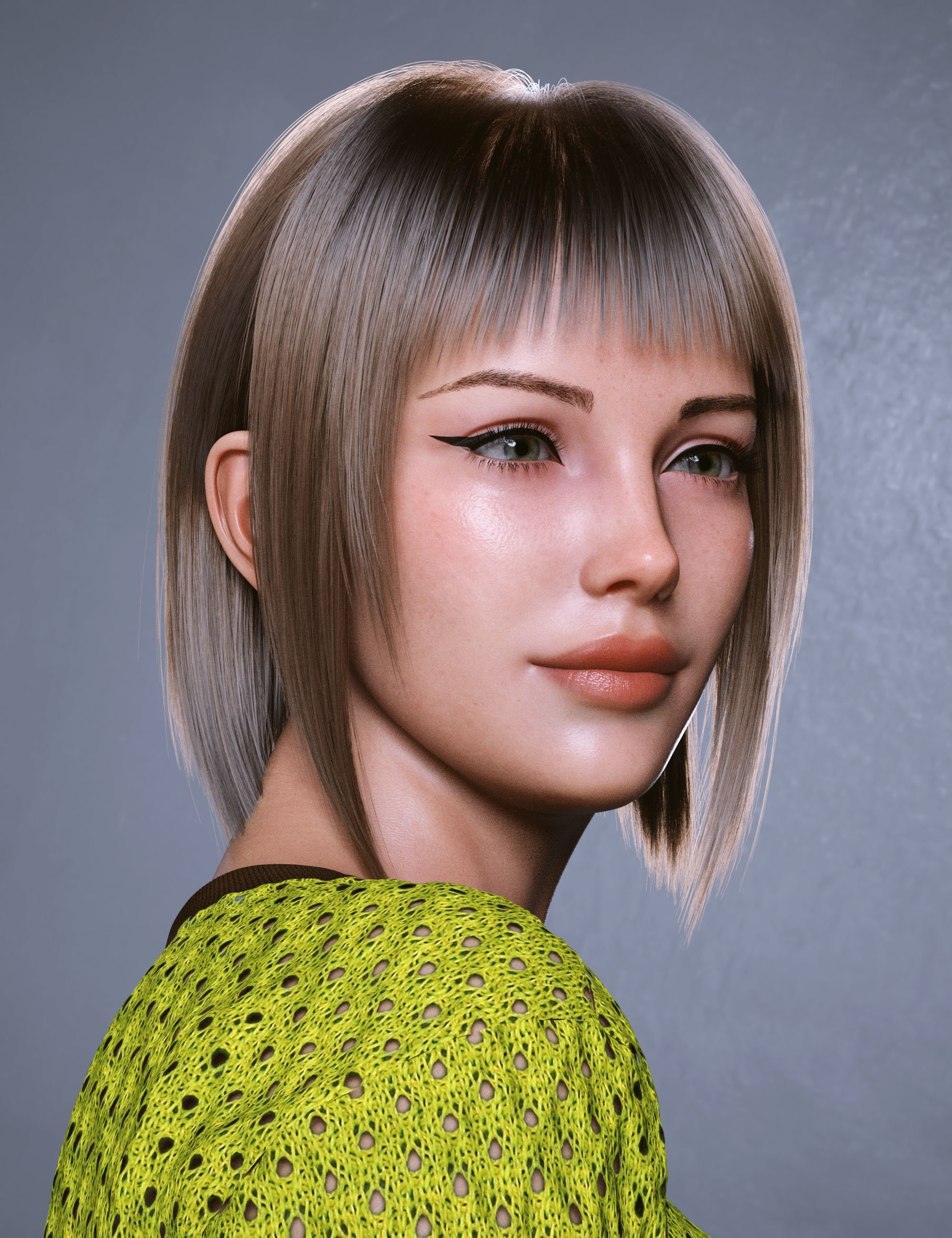 dForce AK Virtuous Hair for Genesis 9 | Daz 3D
