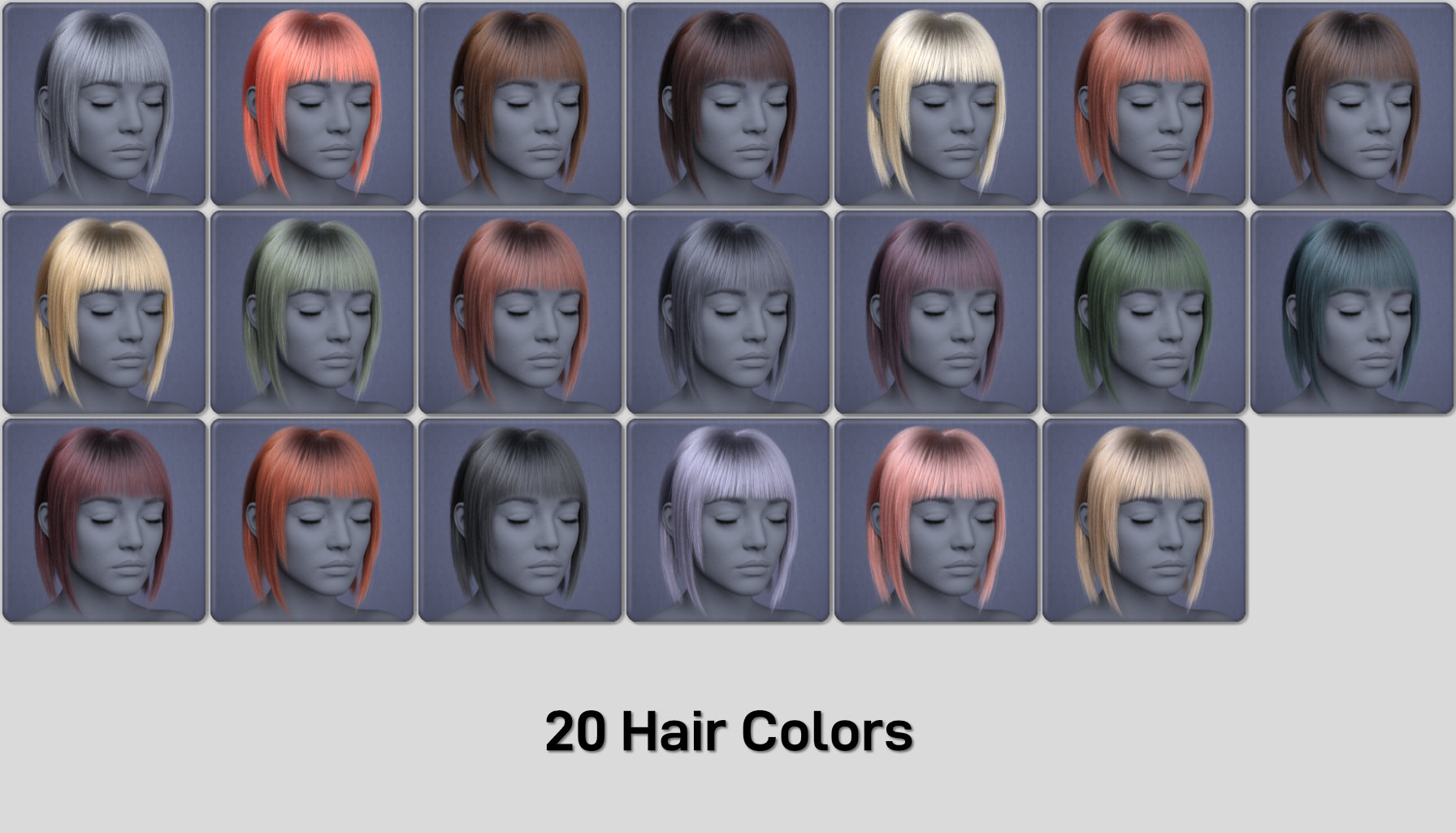 dForce AK Virtuous Hair for Genesis 9 | Daz 3D