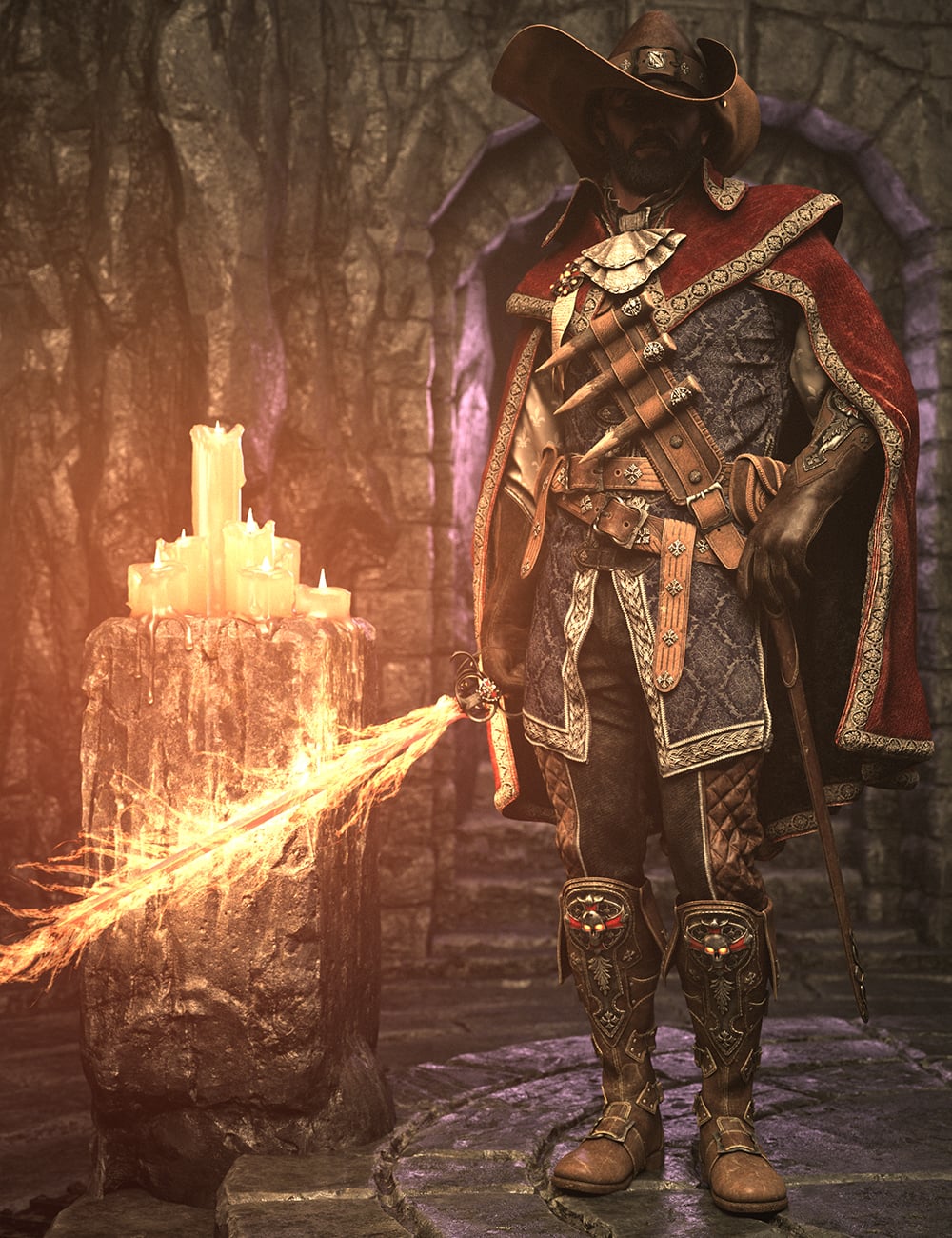 The Last Vampire Hunter HD-dForce Clothes and Weapons Set for Genesis 9 ...