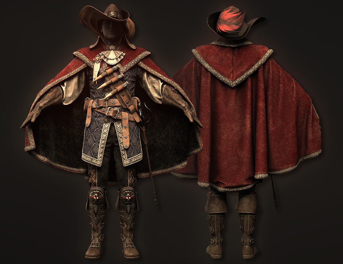 The Last Vampire Hunter HD-dForce Clothes and Weapons Set for Genesis 9 ...