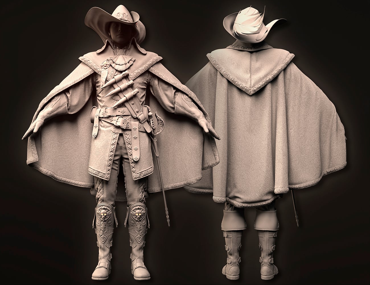 The Last Vampire Hunter HD-dForce Clothes and Weapons Set for Genesis 9 ...