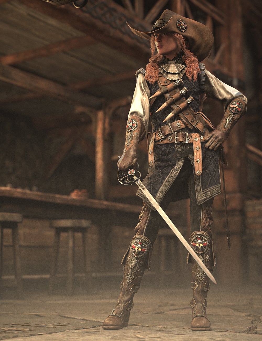 The Last Vampire Hunter HD-dForce Clothes and Weapons Set for Genesis 9 ...