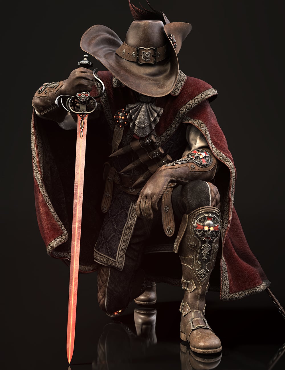 The Last Vampire Hunter HD-dForce Clothes and Weapons Set for Genesis 9 ...