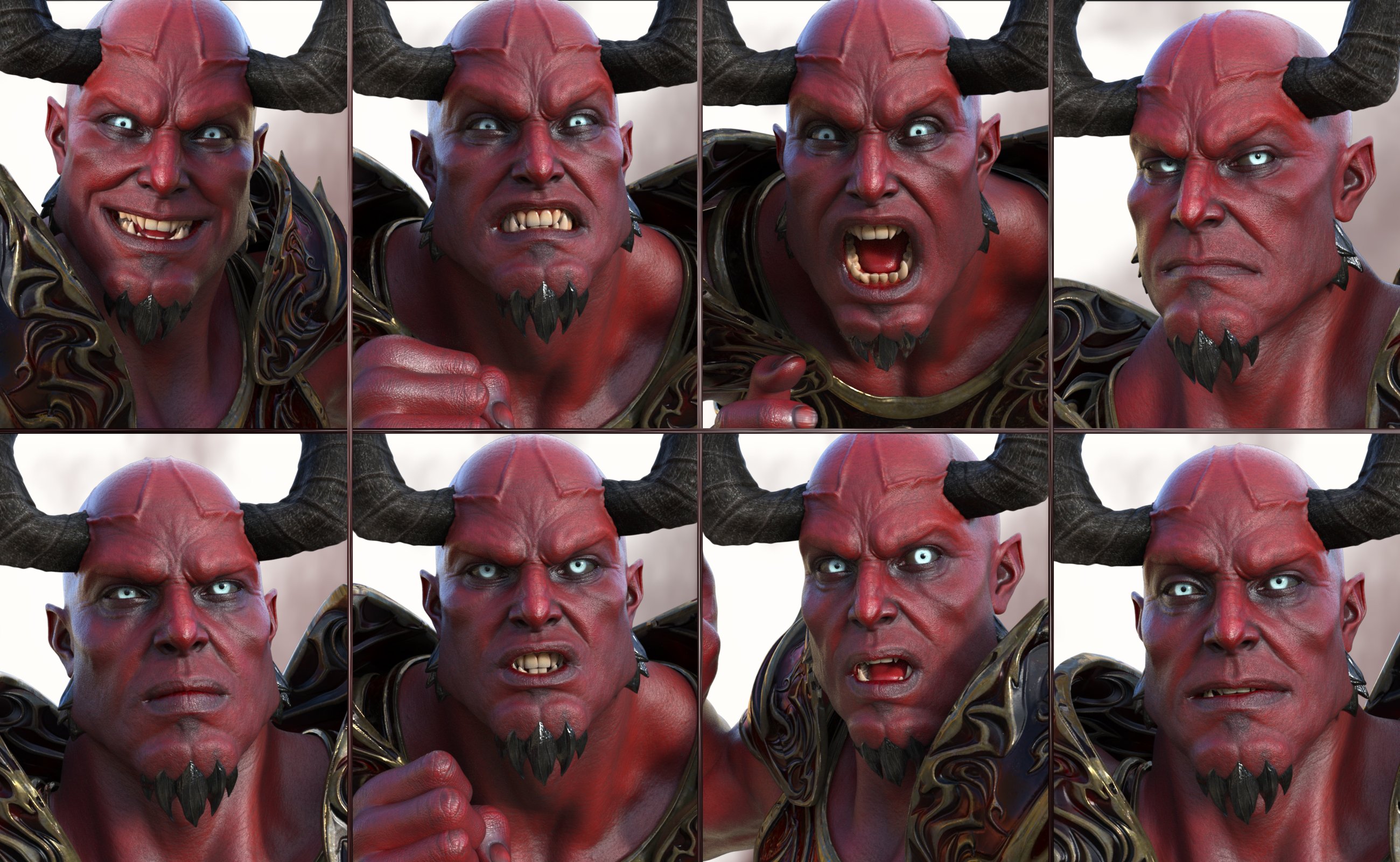 JW Devil Power Expressions for Astaroth 9 | Daz 3D