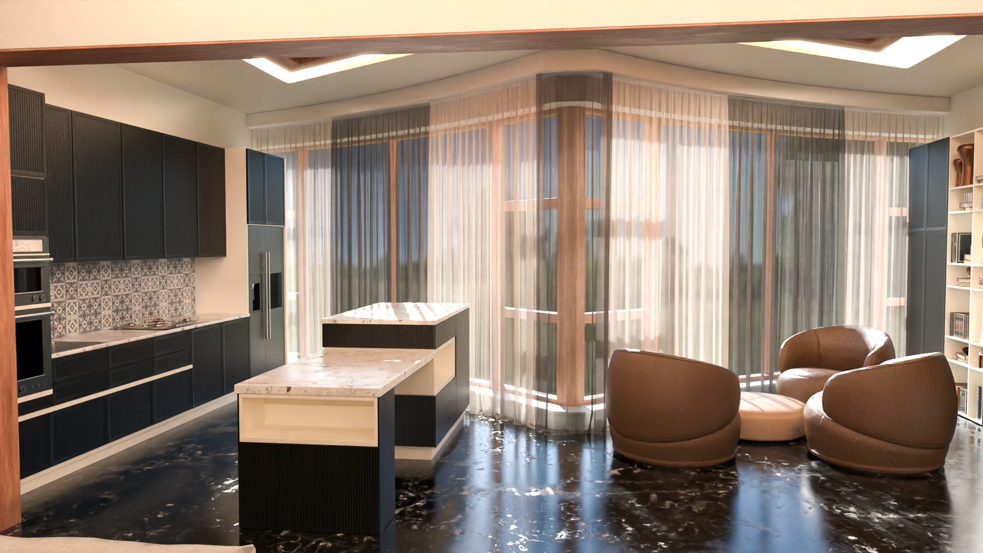 Contemporary Lounge and Dining ⋆ Freebies Daz 3D