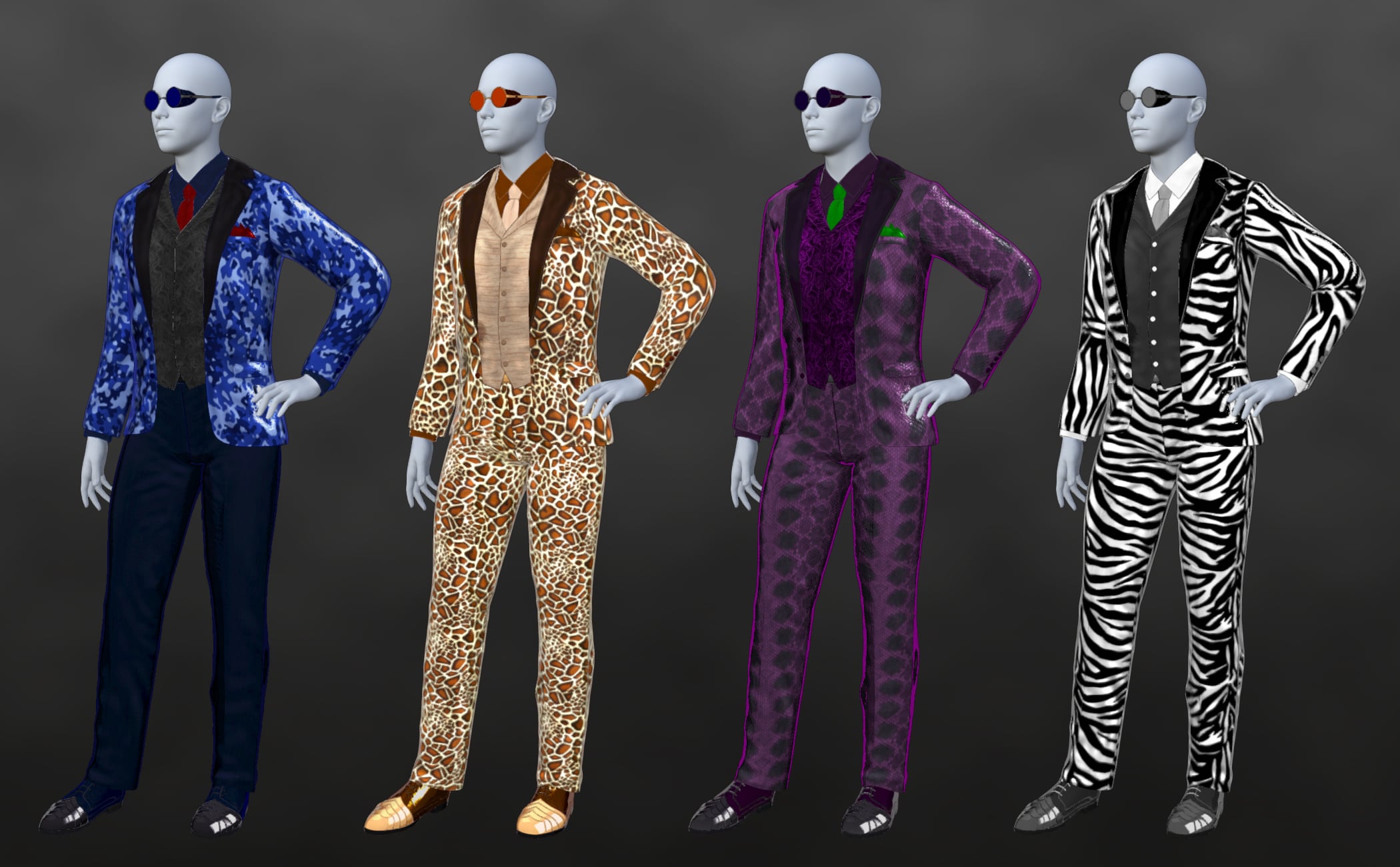 dForce Flashy Suit for Genesis 9 FiliaToon Texture Add-On | Daz 3D