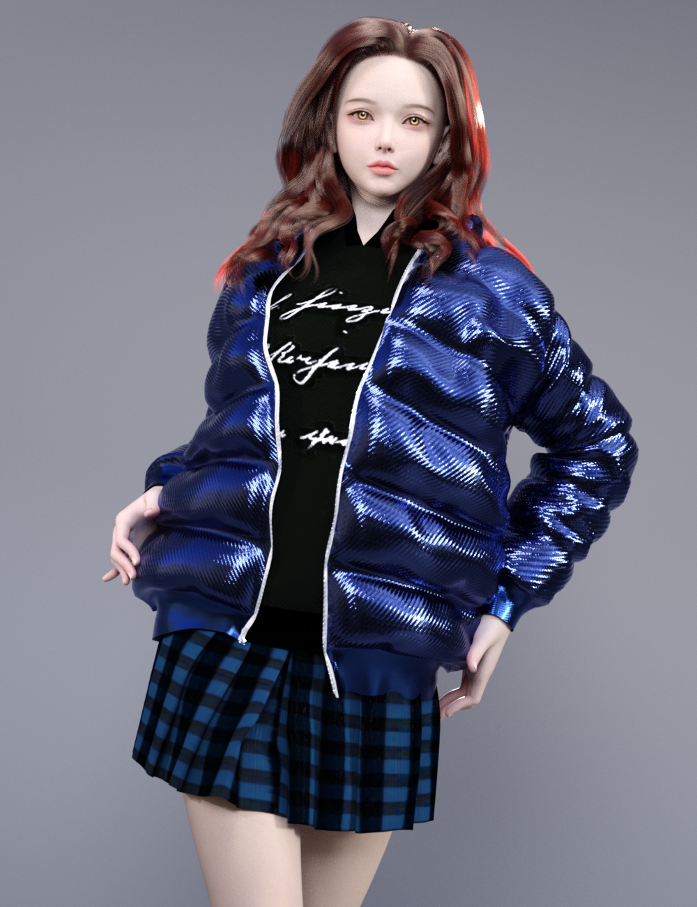dForce EG KSADF Down Jacket Suit for Genesis 9 | Daz 3D