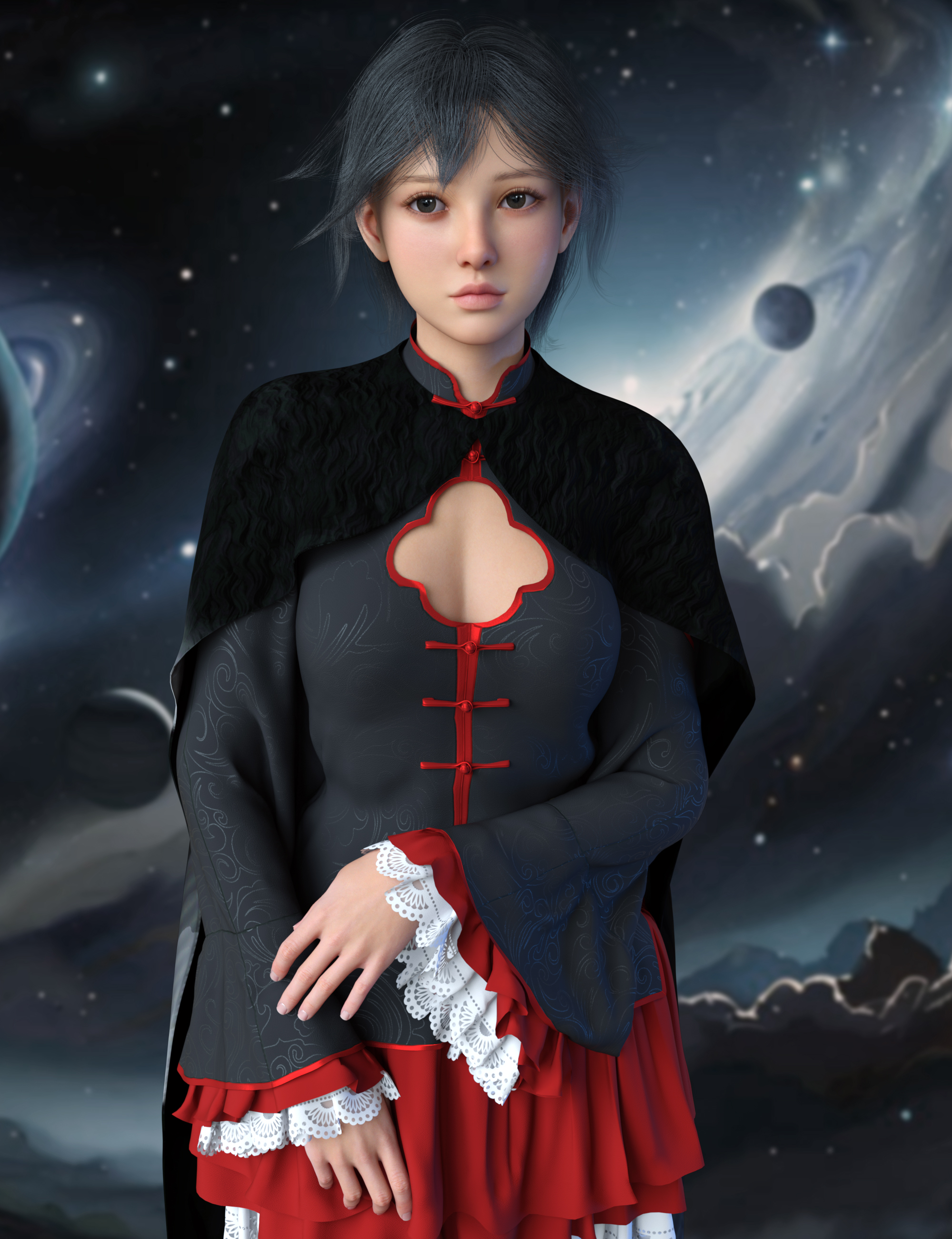 Vo Mieko, Hair and Knicker HD for Genesis 9 Bundle | Daz 3D