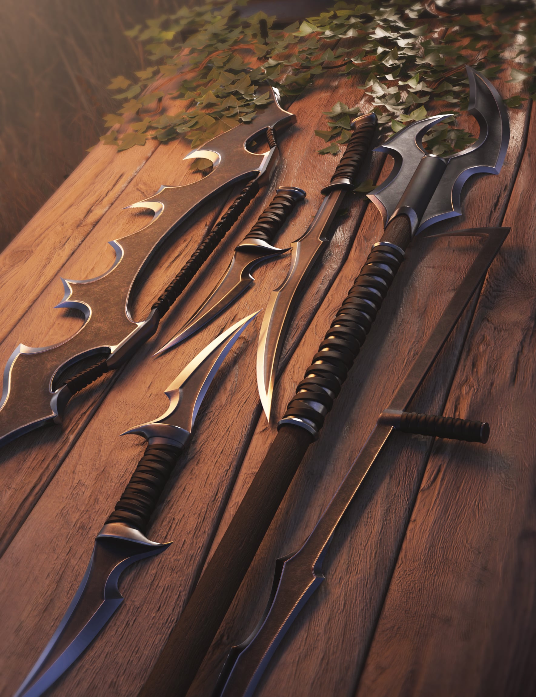 CB Renvana HD Character, Clothing Set and Weapons for Genesis 9 | Daz 3D