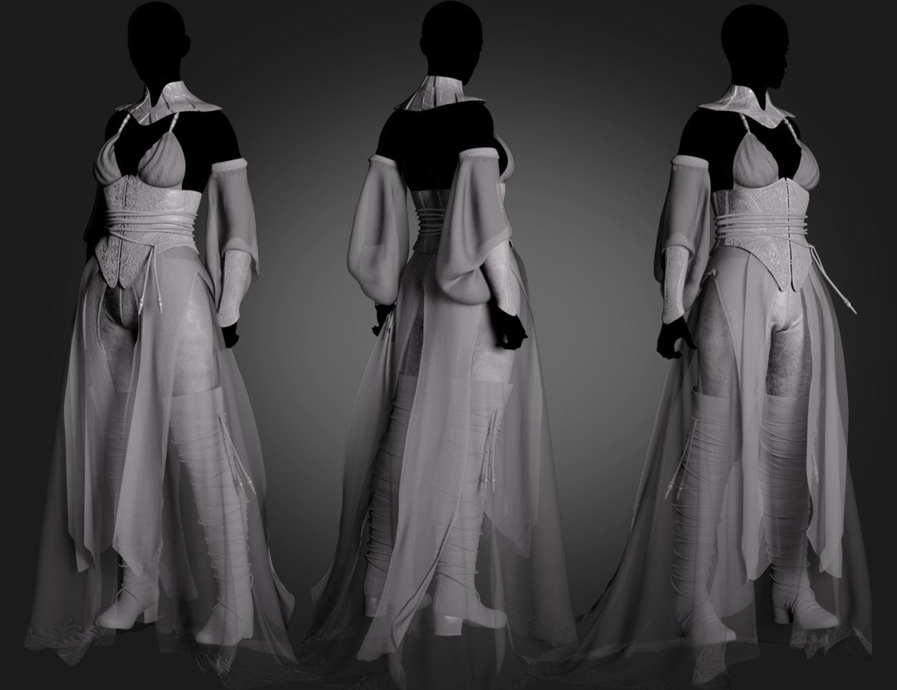 CB Renvana HD Character, Clothing Set and Weapons for Genesis 9 | Daz 3D