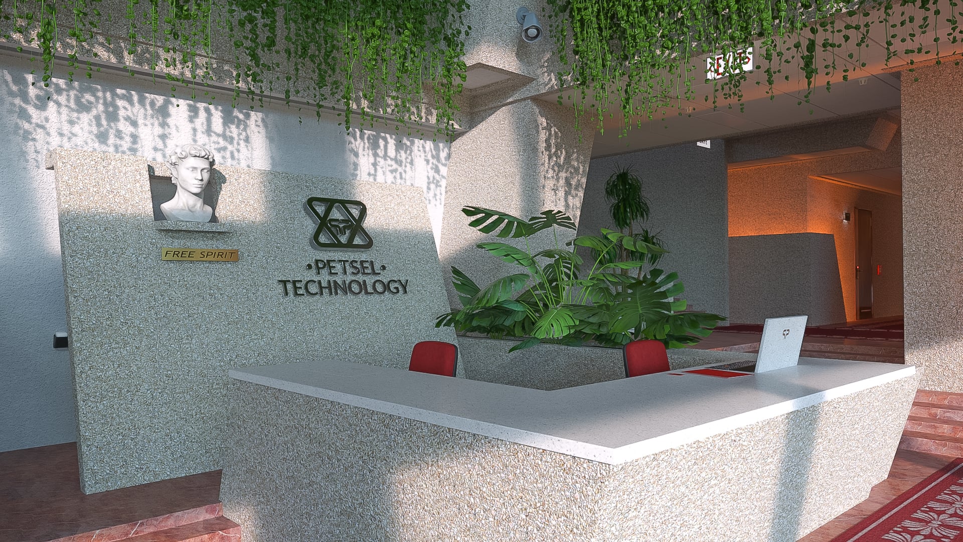 SE Futuristic Hall Props | Daz 3D