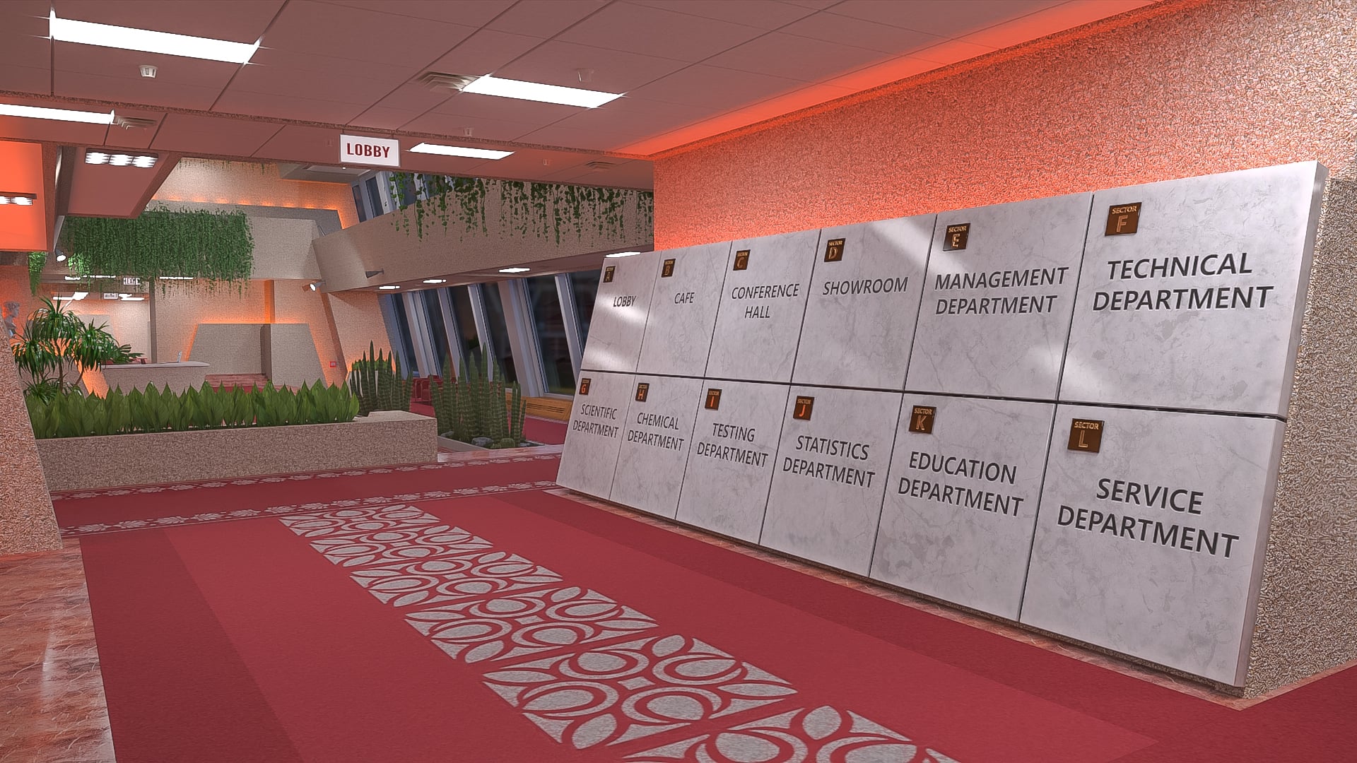 SE Futuristic Hall Props | Daz 3D