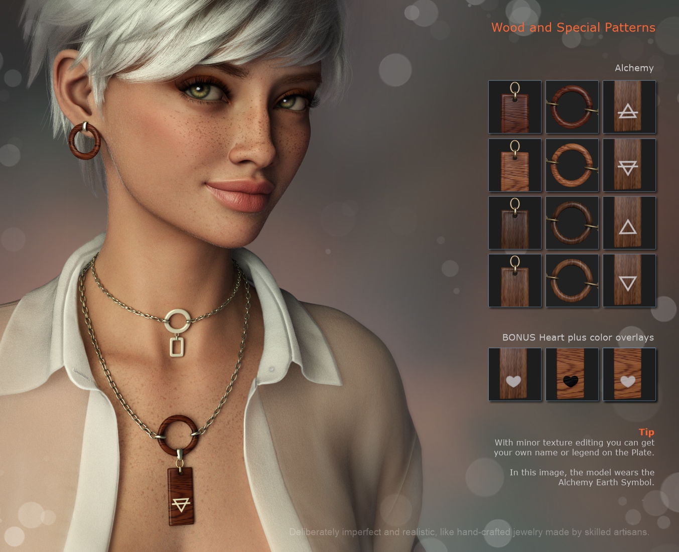 FK dForce Elements Jewelry Set Genesis 9 and others | Daz 3D